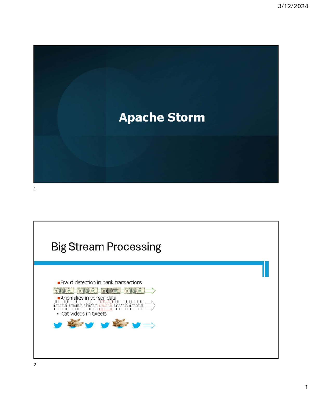Lec03 - Stream Processing (dfdg4543) - Edit - Apache Storm Big Stream ...