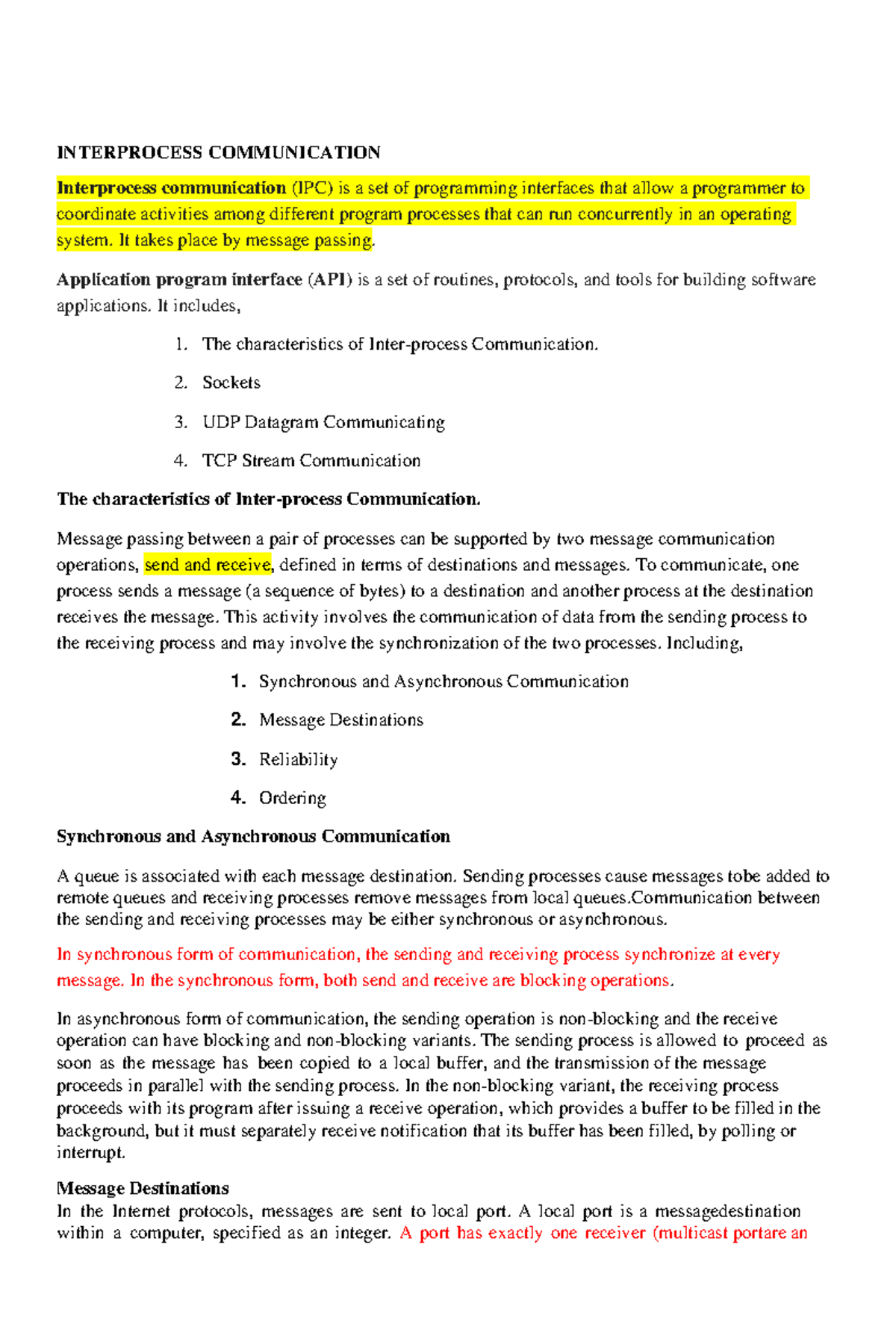 Interprocess communication - INTERPROCESS COMMUNICATION Interprocess ...