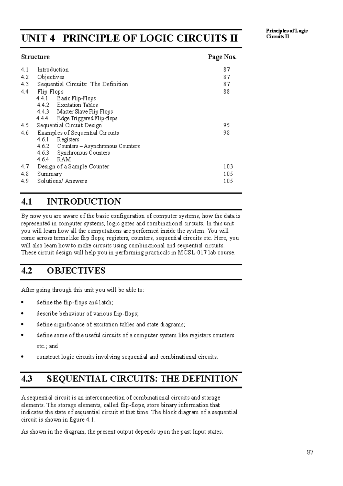 UNIT 4 Principle OF Logic Circuits II - UNIT 4 PRINCIPLE OF LOGIC ...