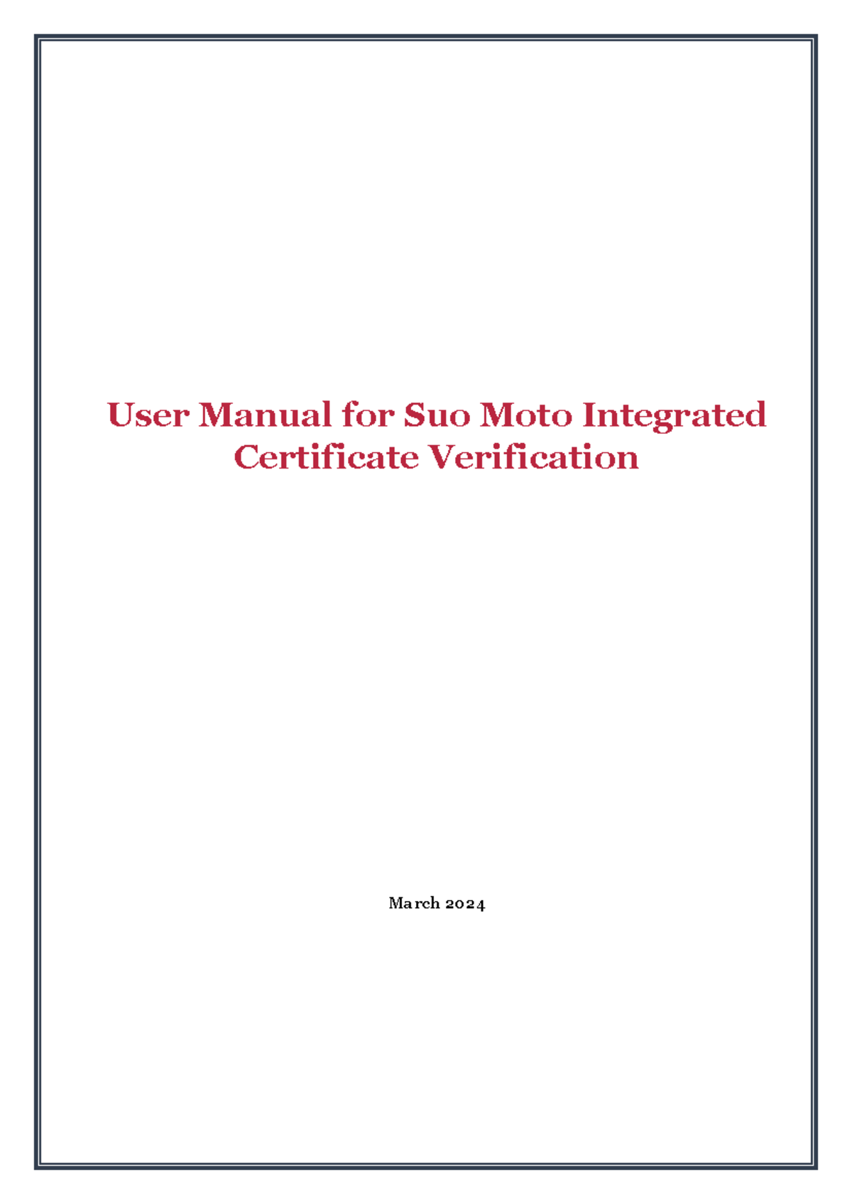 User Manual for Suo moto Service Modified 1 - User Manual for Suo Moto ...