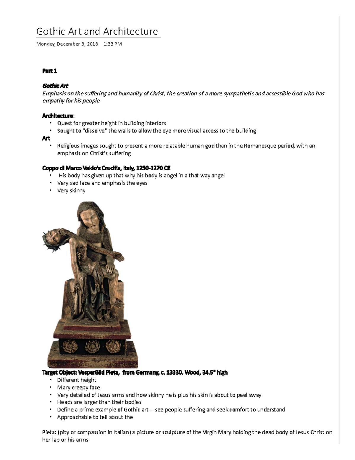 Gothic Art and Architecture - Gothic Art and Architecture Monday ...