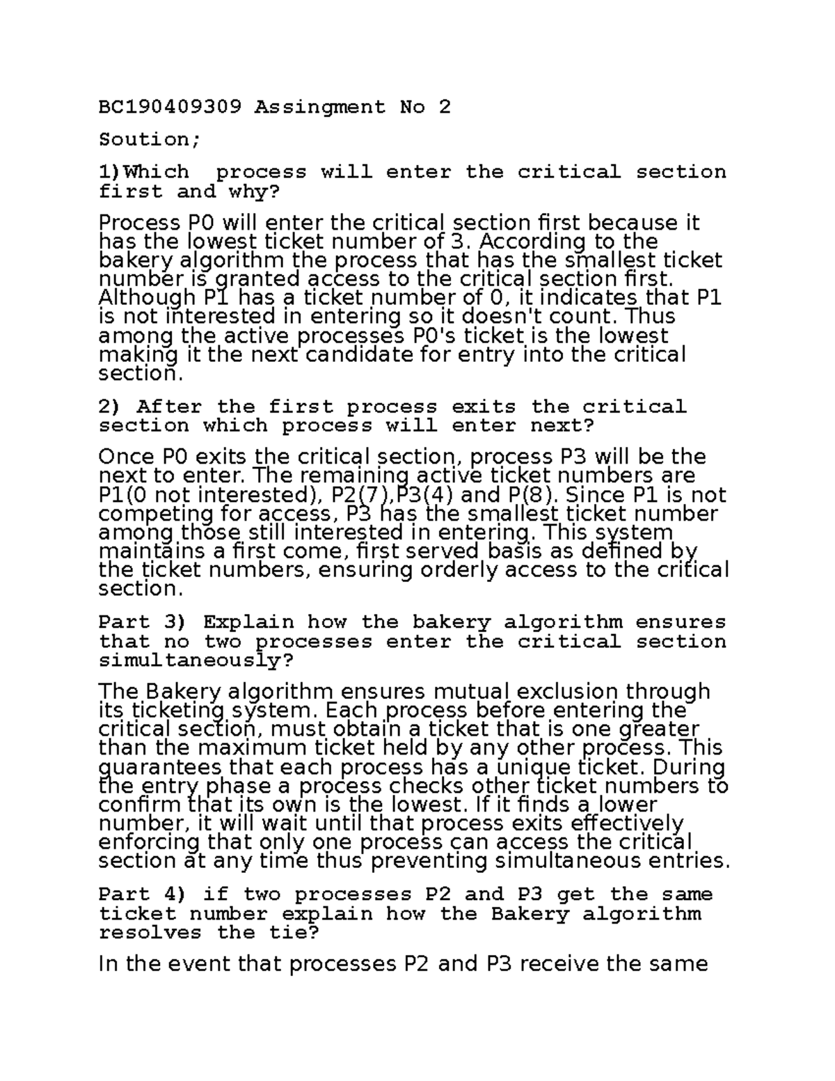 Bc190409309 - Assignmest no 1 Solution - BC190409309 Assingment No 2 ...