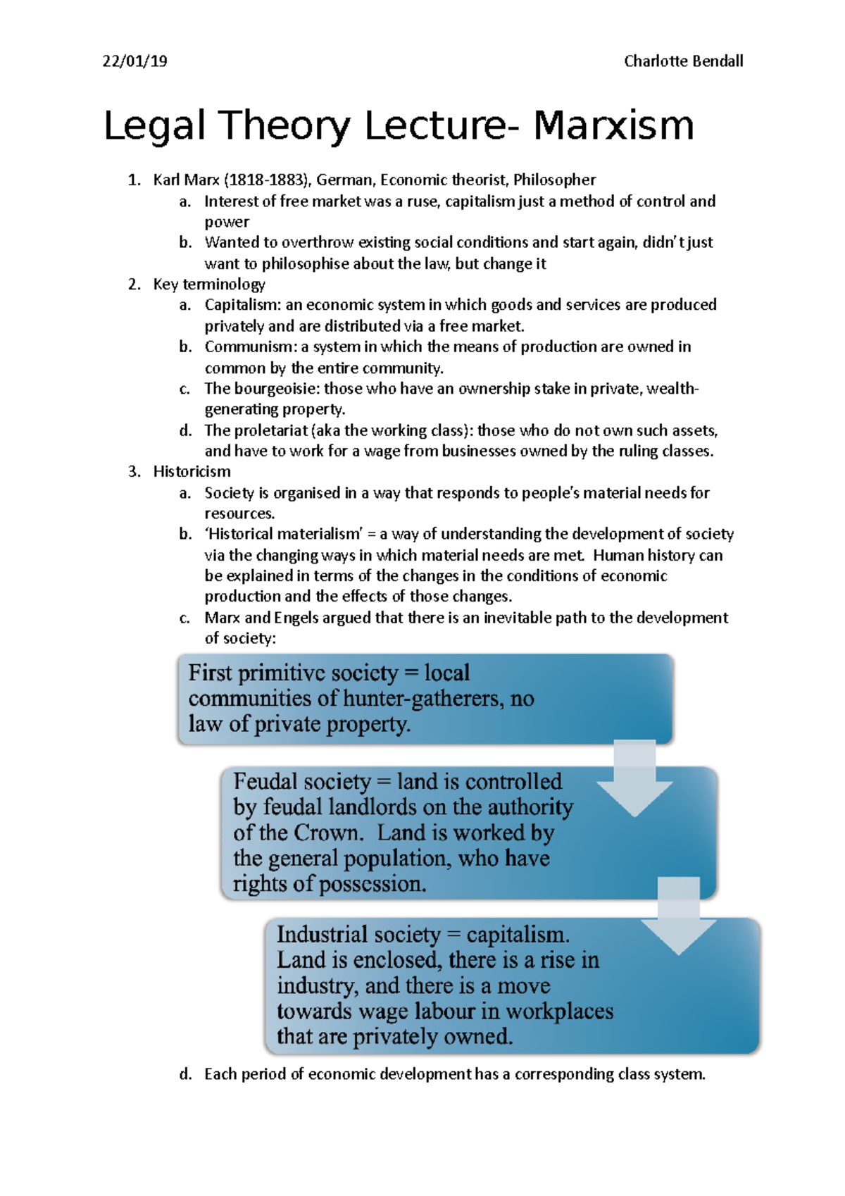 Legal Theory-marxism 22nd feb - Legal Theory Lecture- Marxism Karl Marx ...