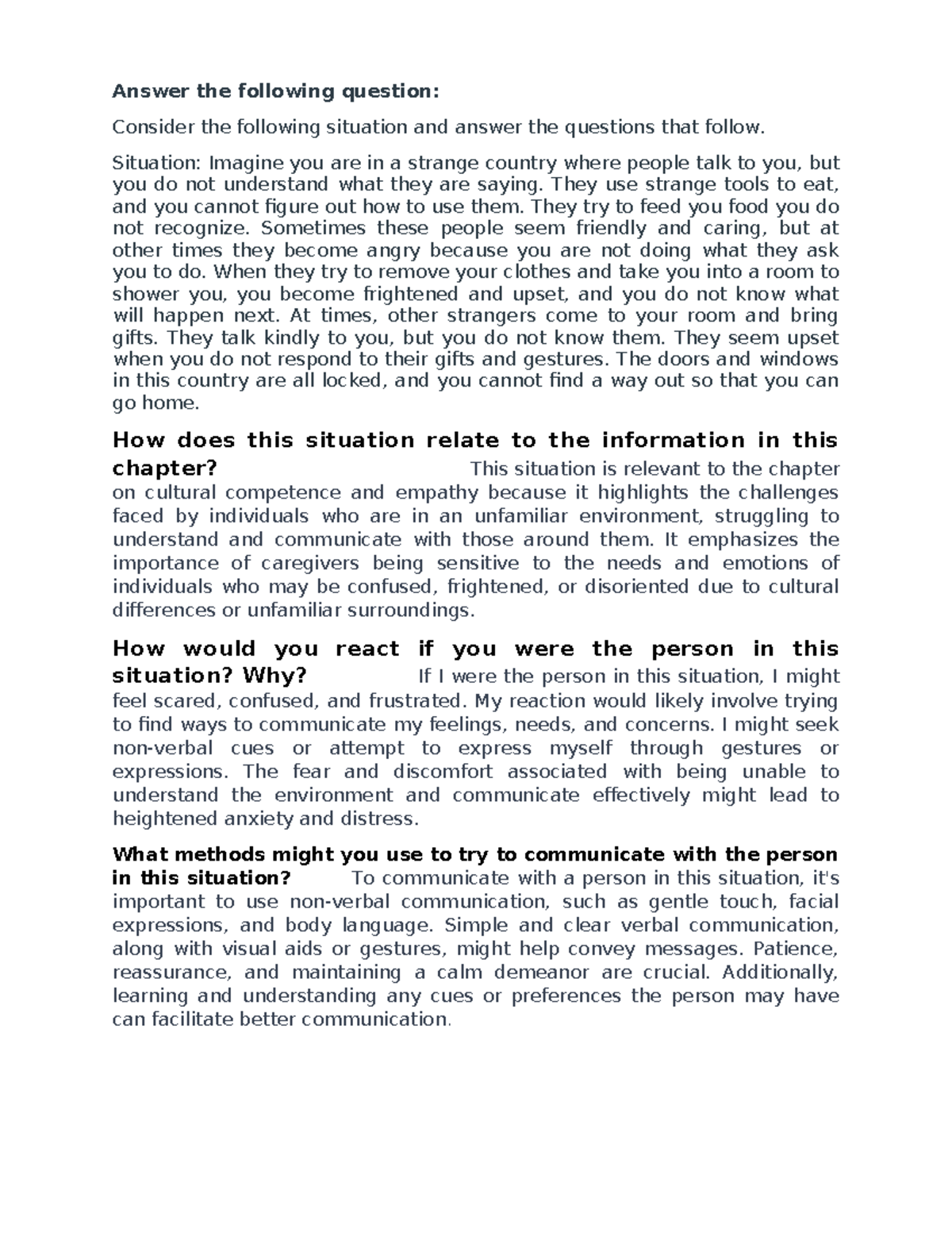 Assignment 2 - Foundations of Mental Health (Graded) - Answer the ...