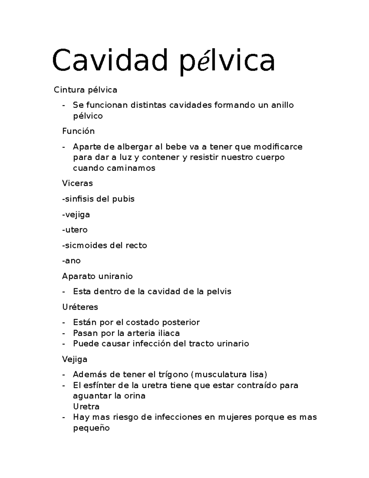 Cavidad pélvica - mnjnj - Cavidad pélvica Cintura pélvica - Se ...