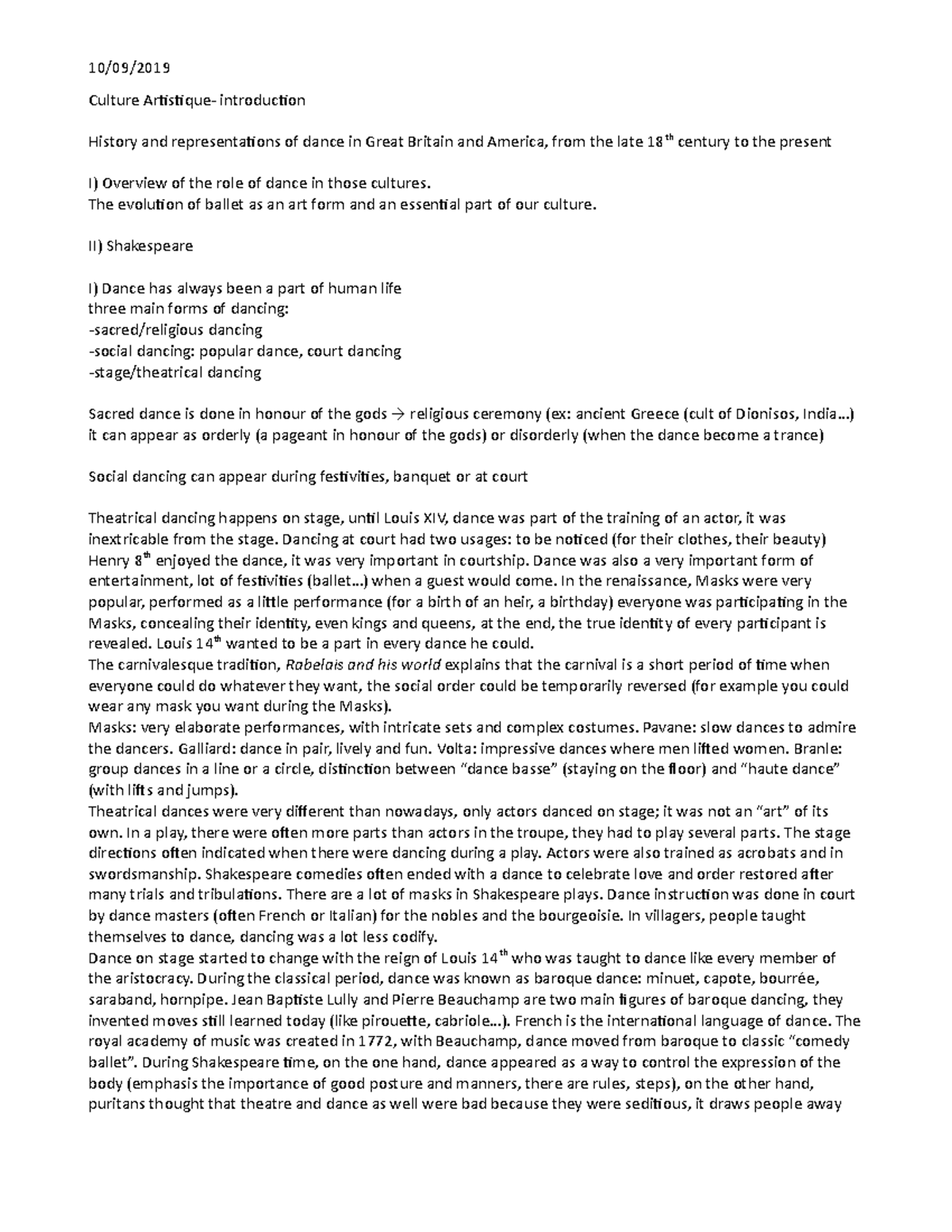 Introduction to dancing from the 18th century - 10/09/ Culture ...