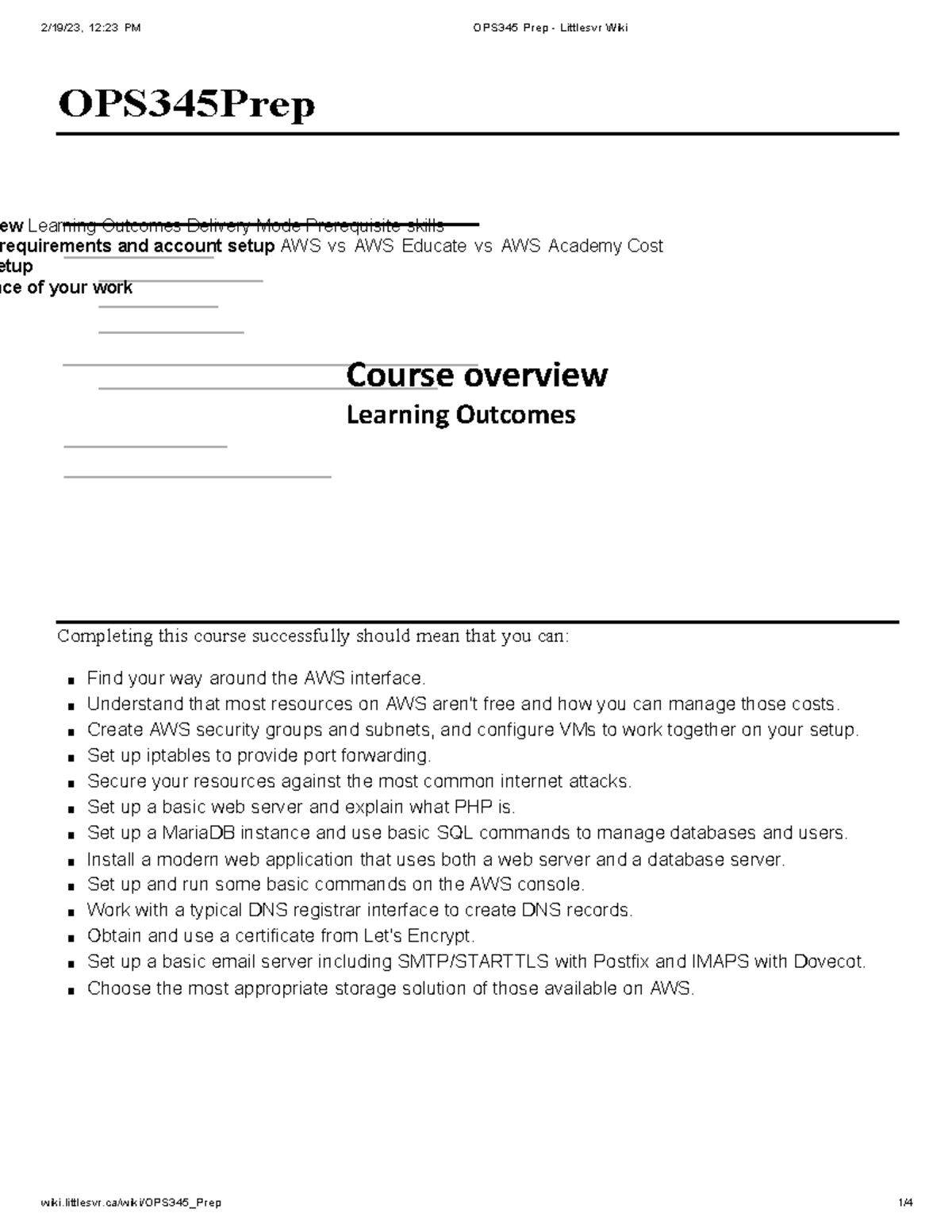 OPS345 prepration - Winter 2023 labs and assignment - 2 /19/23, 12:23 PM OPS345 Prep - Littlesvr ...