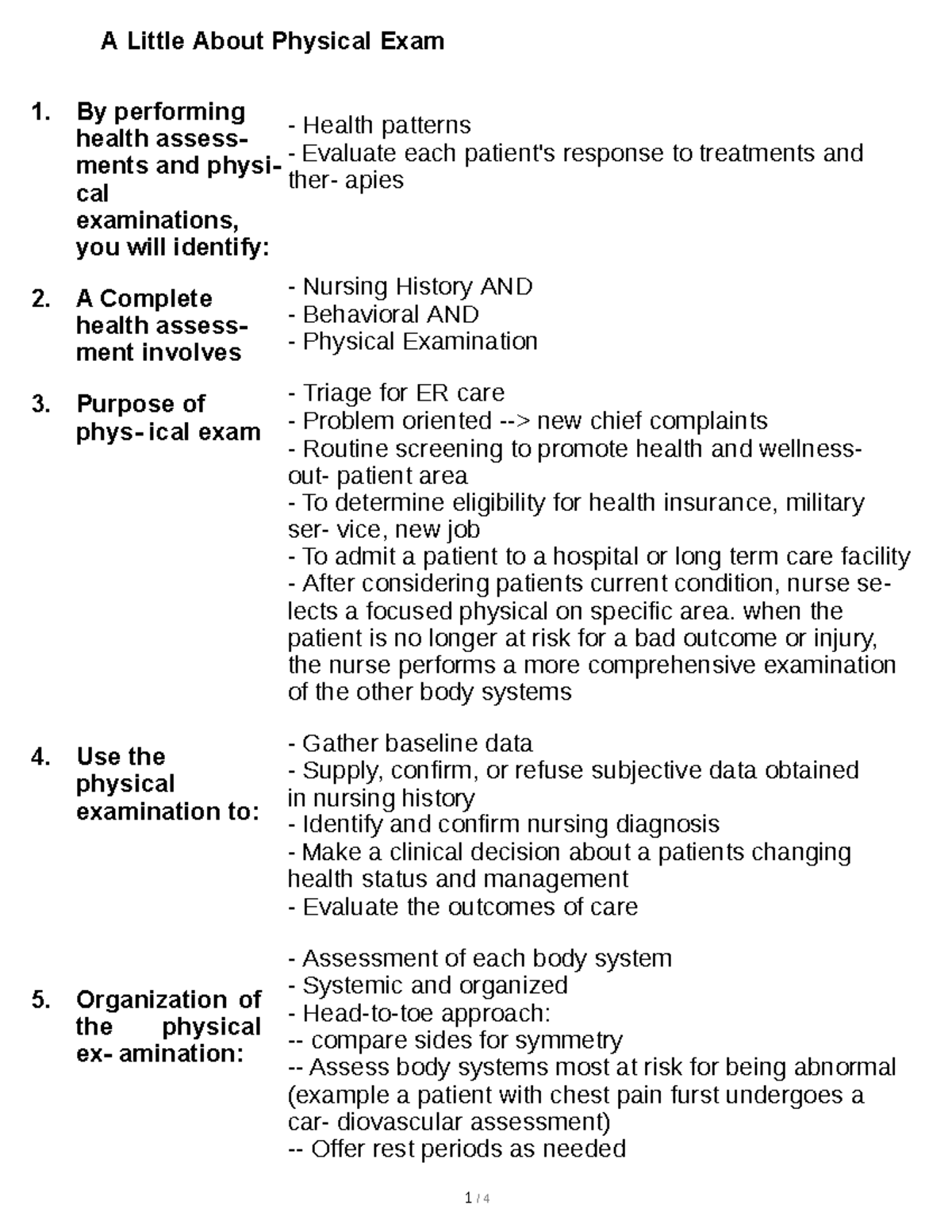 A Little About Physical Exam - 1 / 4 A Little About Physical Exam By ...