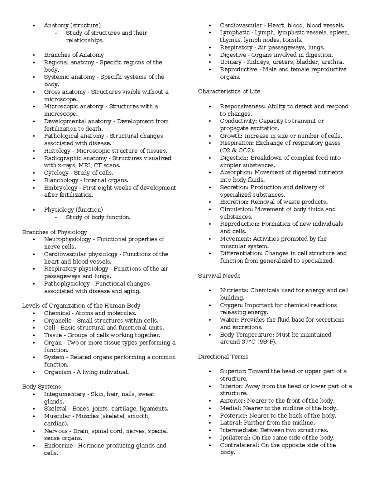Introtocellsreviewer - Anatomy (structure) - Study of structures and ...