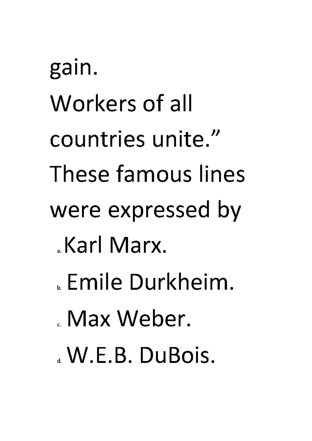 Stuviaa-30 - founda - gain. Workers of all countries unite.” These ...