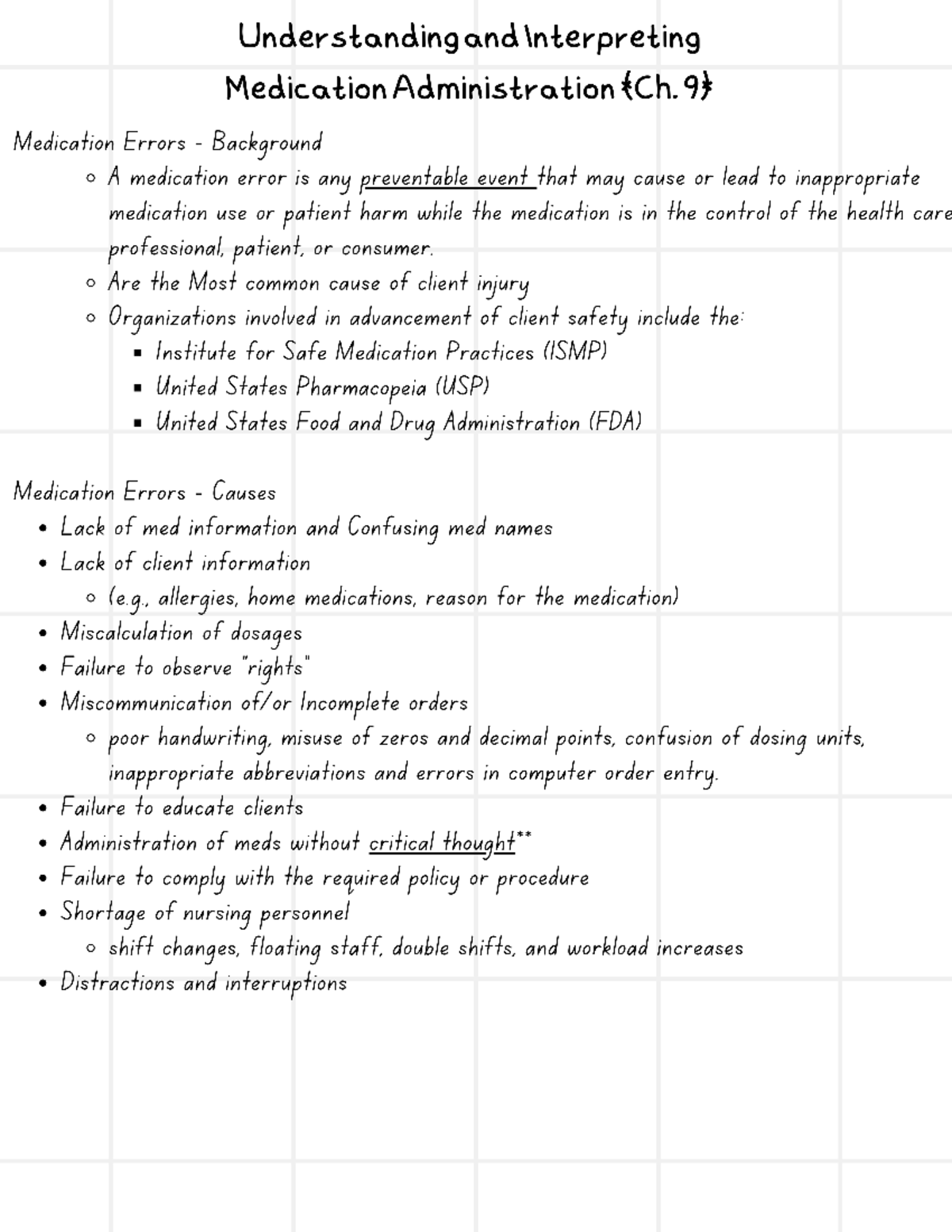 Medication Administration for Dosage - NURS 3042 - Studocu