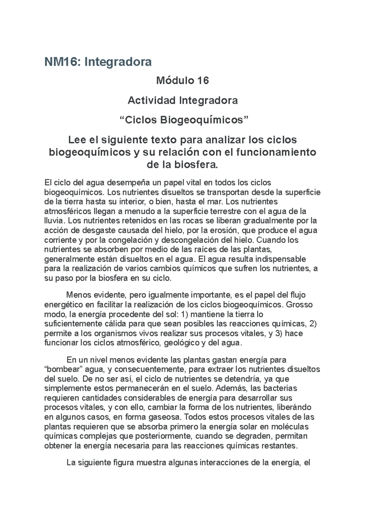NM16 Integradora - modulo 16 - NM16: Integradora Módulo 16 Actividad ...