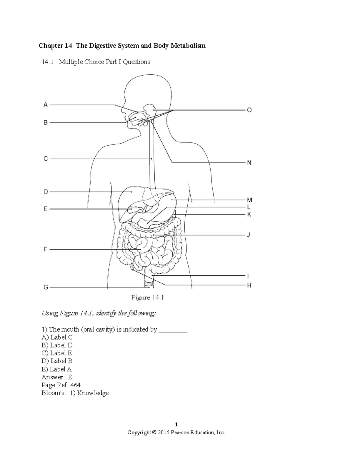 Digestive-quiz - notes - 1 Copyright © 2015 Pearson Education, Inc ...