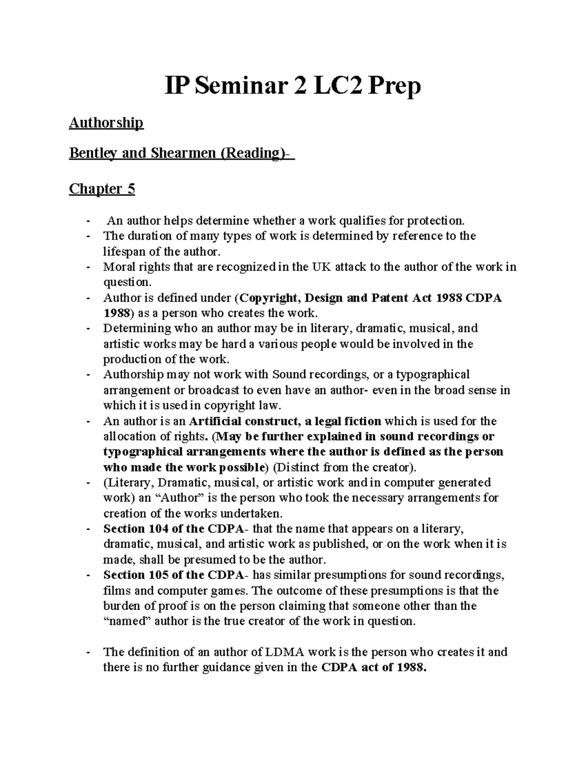 IP Seminar 2 LC2 Prep - This is - IP Seminar 2 LC2 Prep Authorship ...