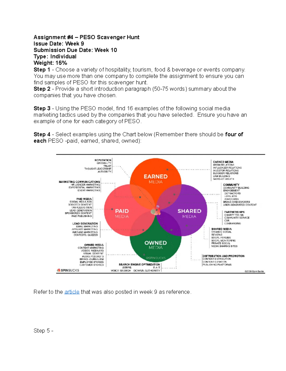 Assignment #4 PESO Scavenger Hunt Assignment - Assignment #4 – PESO Scavenger Hunt Issue Date ...