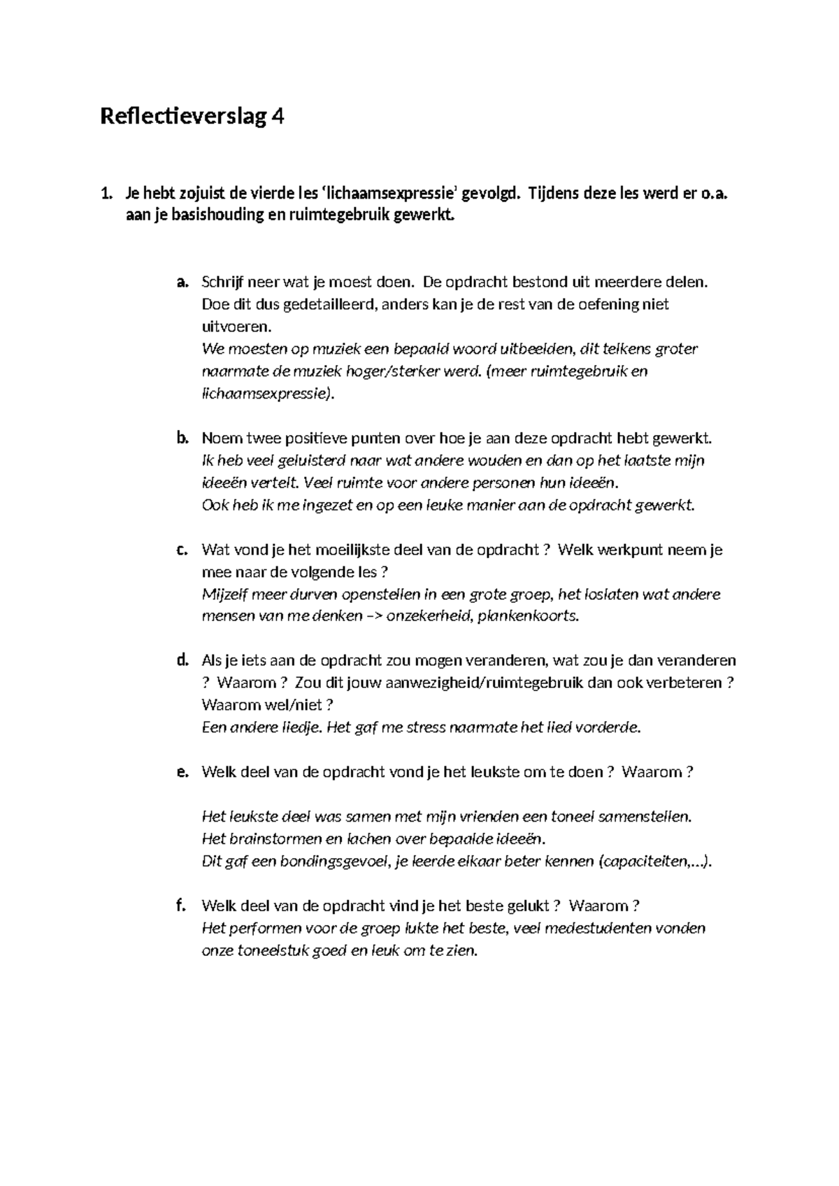 Reflectieverslag 4 Ruimtegebruik en power - Reflectieverslag 4 1. Je ...