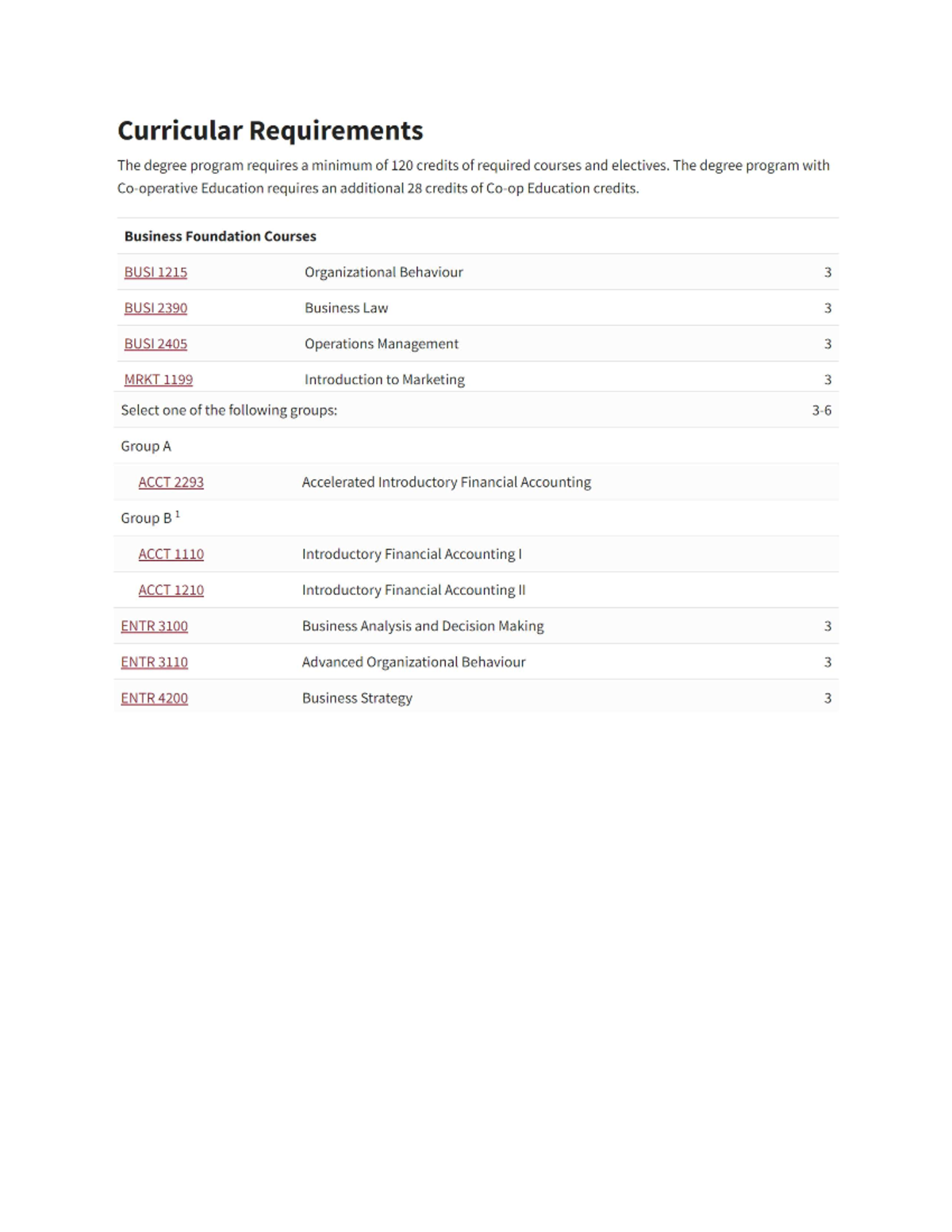 Curriculum Requirements - ACCT 1210 - Studocu