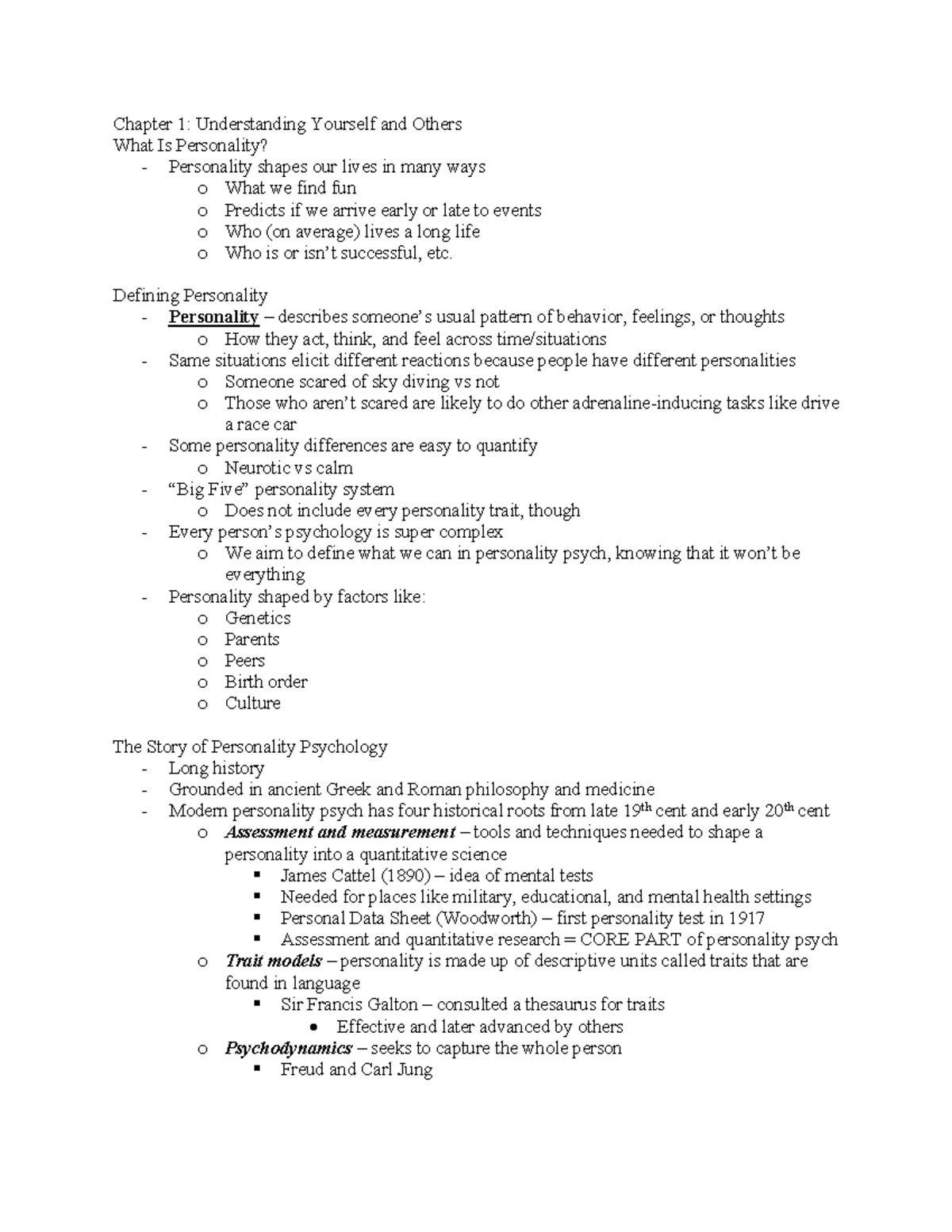 Microsoft Word - PSY 440 Ch 1 Reading - Chapter 1: Understanding ...