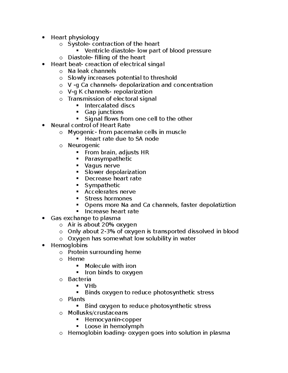 Heart physiology - Studocu