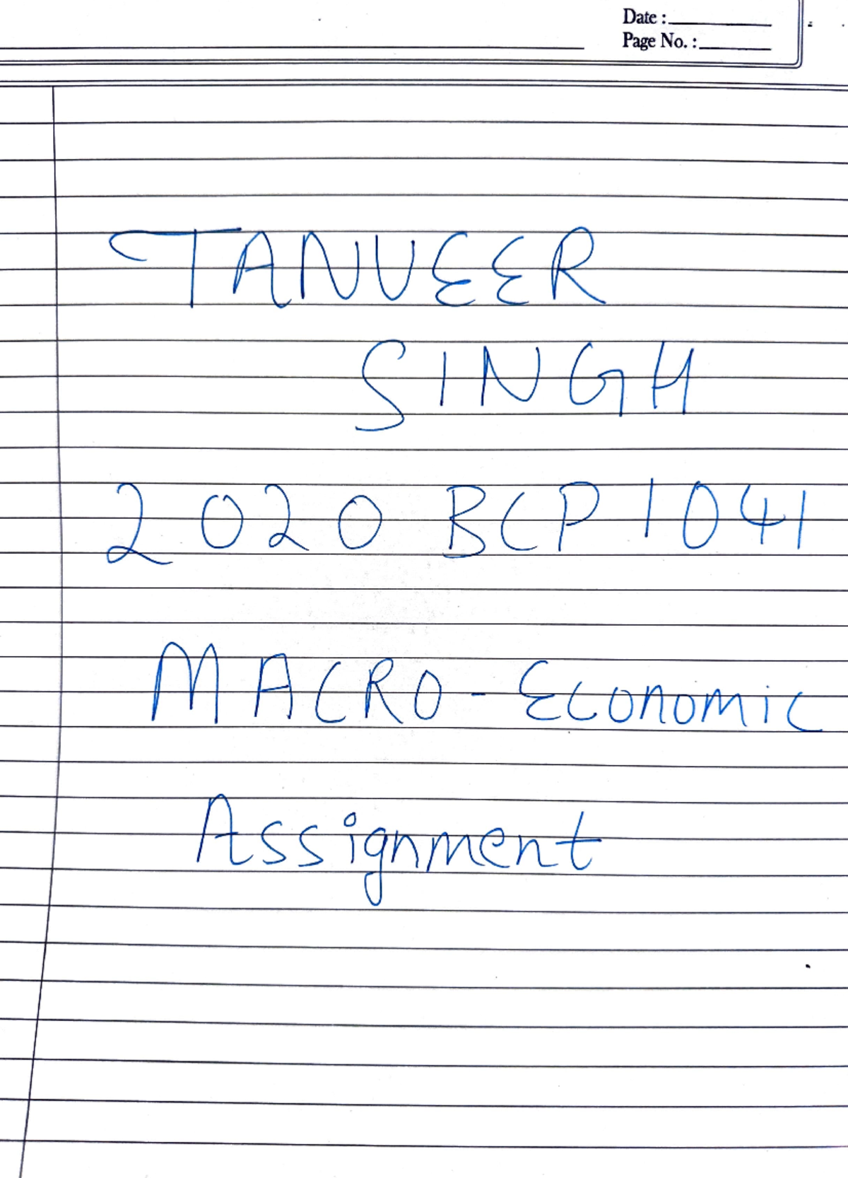 Macroeconomics Assignment Principles Of Macroeconomics I Studocu