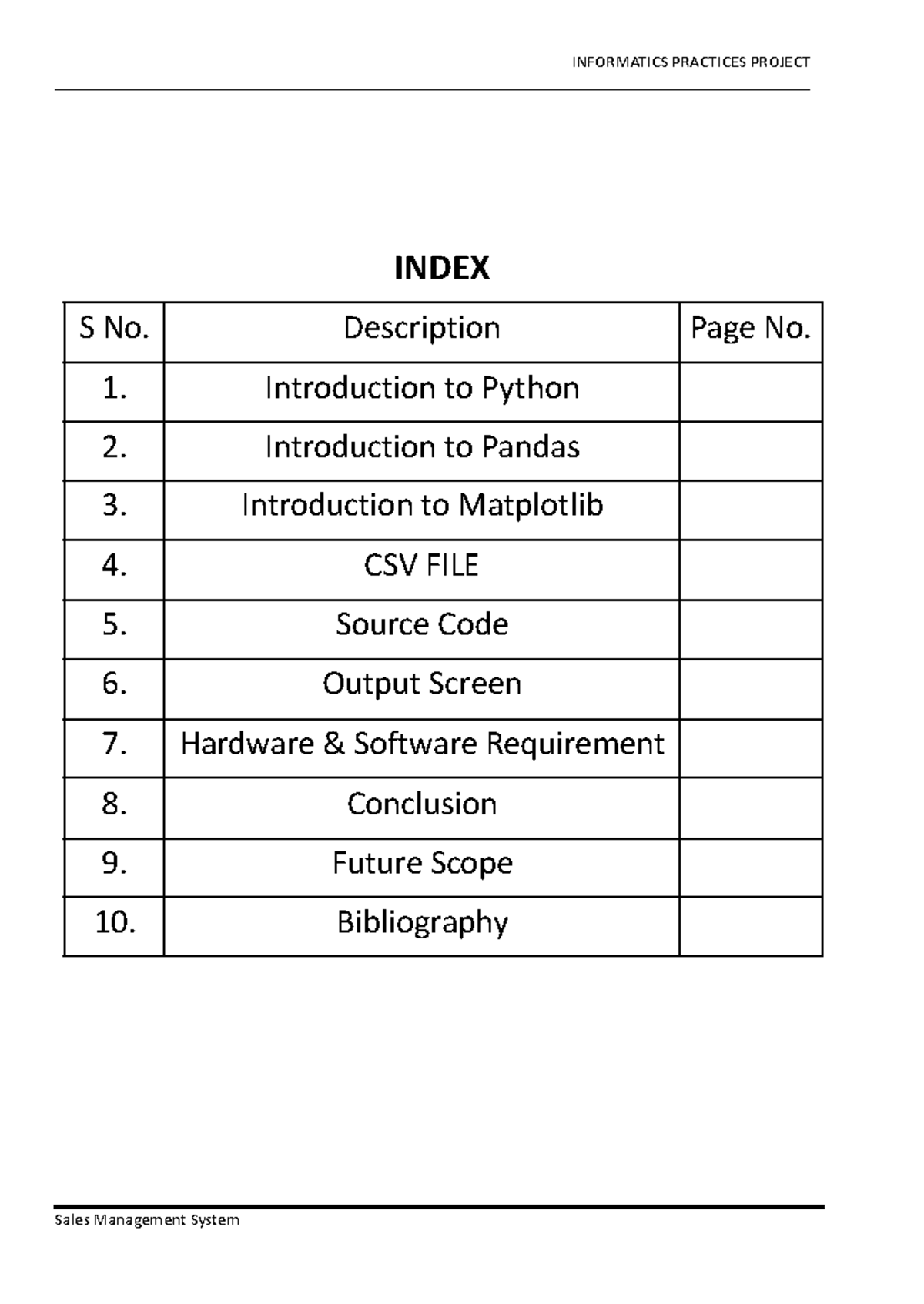 Mansi' s Final FILE - ASSIGNMENT - INDEX S No. Description Page No. 1 ...