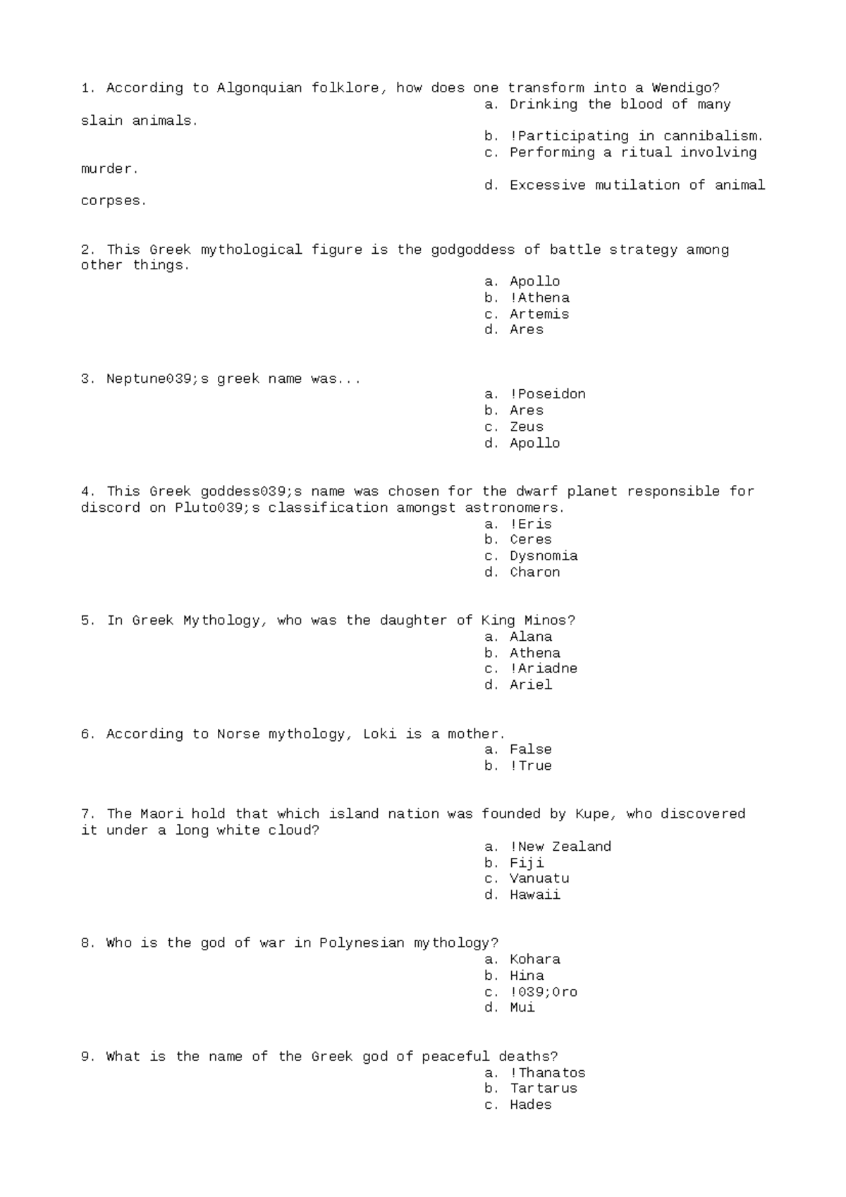 BMED301-Report-5 - Notes - According to Algonquian folklore, how does ...