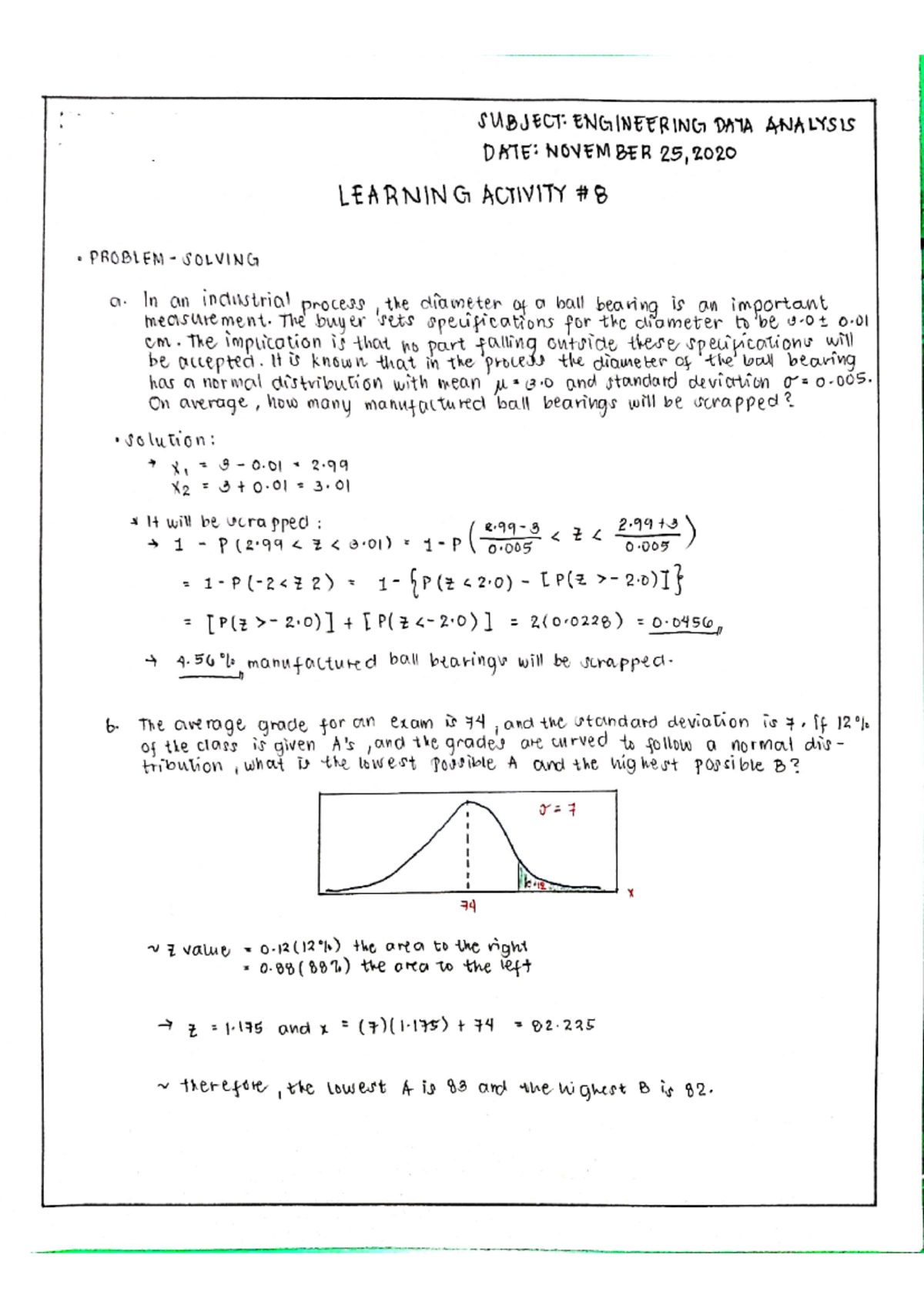 EDA LA#8 - Problem Solving/Essay - Mechanical Engineering - NVSU - StuDocu