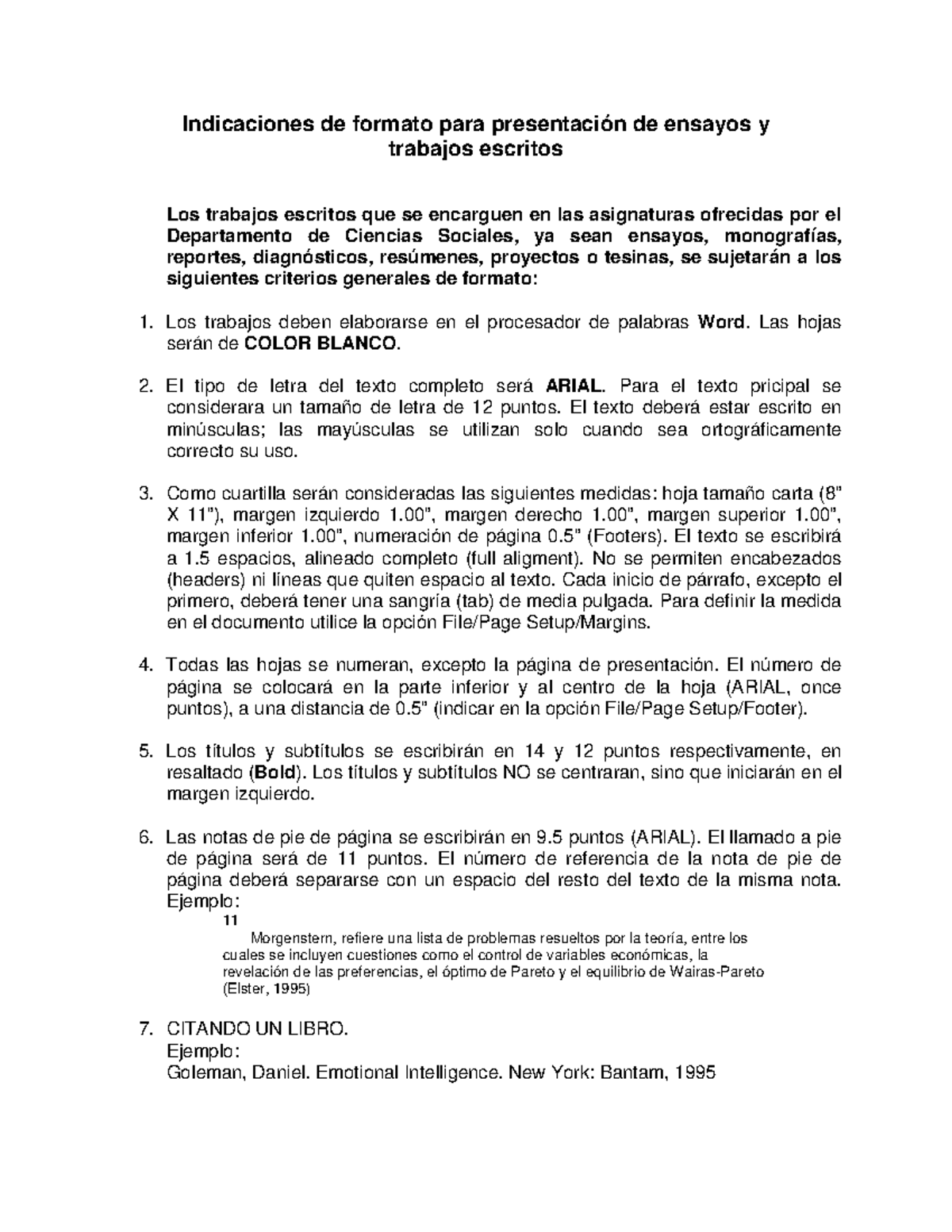 Ensayo caracteristicas-1 - Indicaciones de formato para presentación de ...