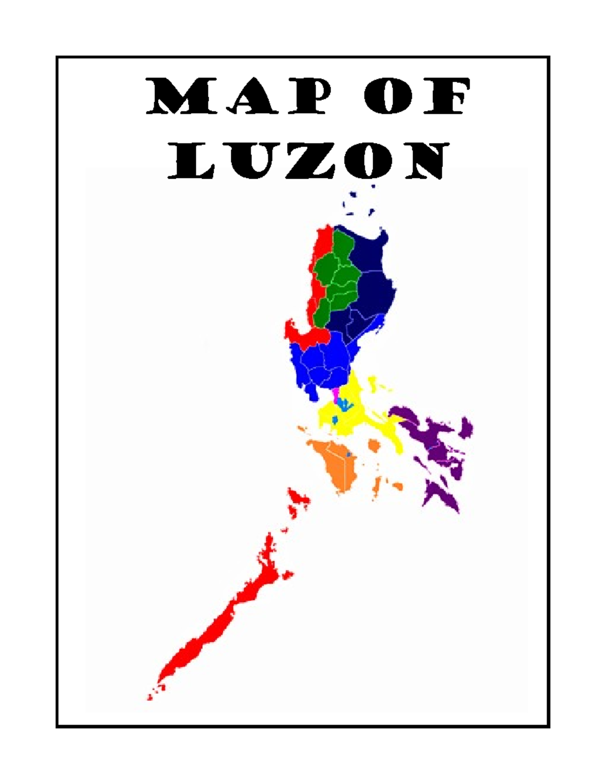 MGA PAMBANSANG PILIPINO - MAP OF LUZON REGION 1 – ILOCOS REGION ...
