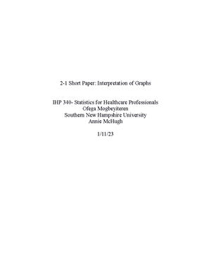 IHP 340 Module Two Short Paper Guidelines and Rubric - This short paper ...