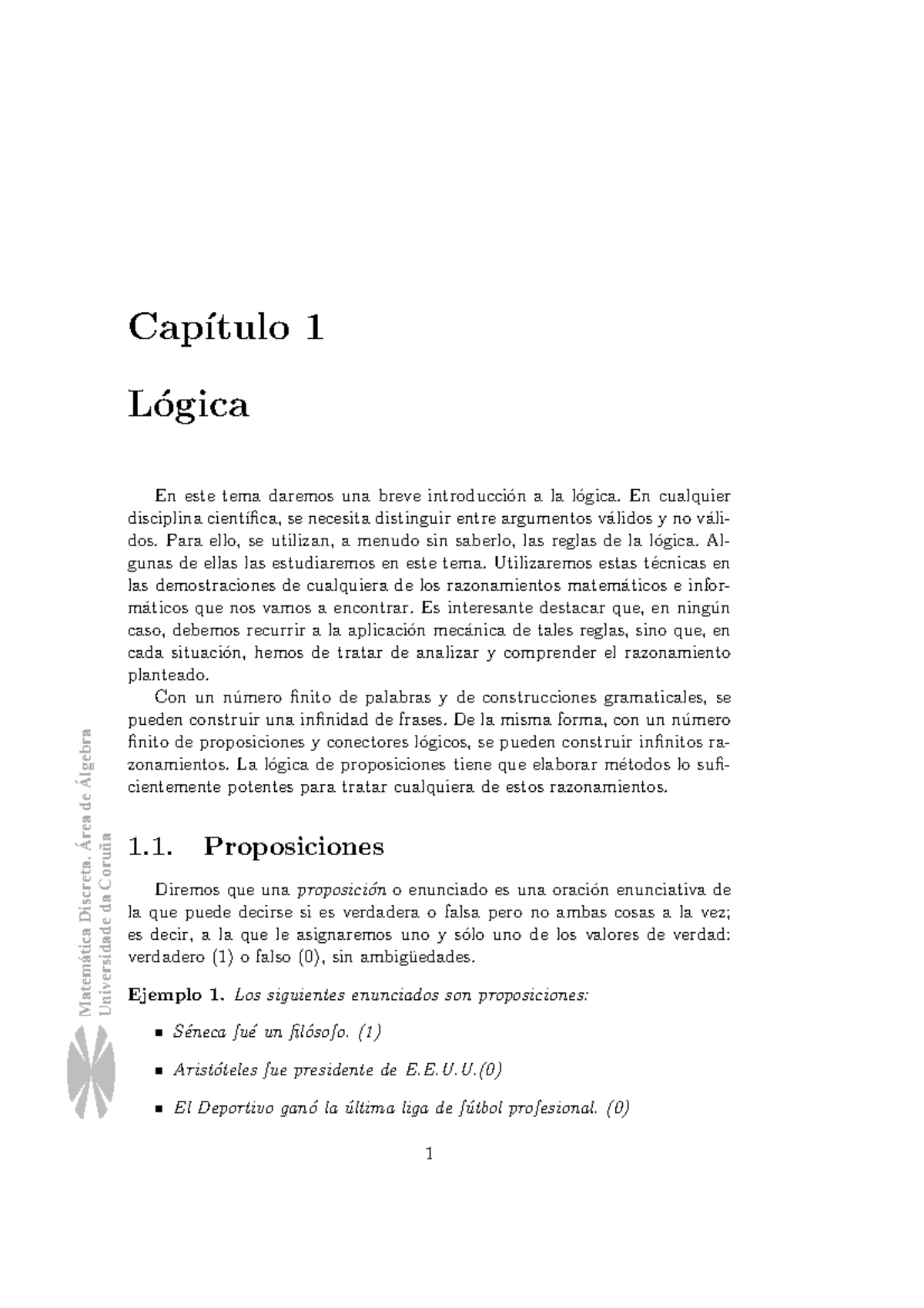 Matemática Discreta - Tema 1 - logica proposicional y operaciones ...
