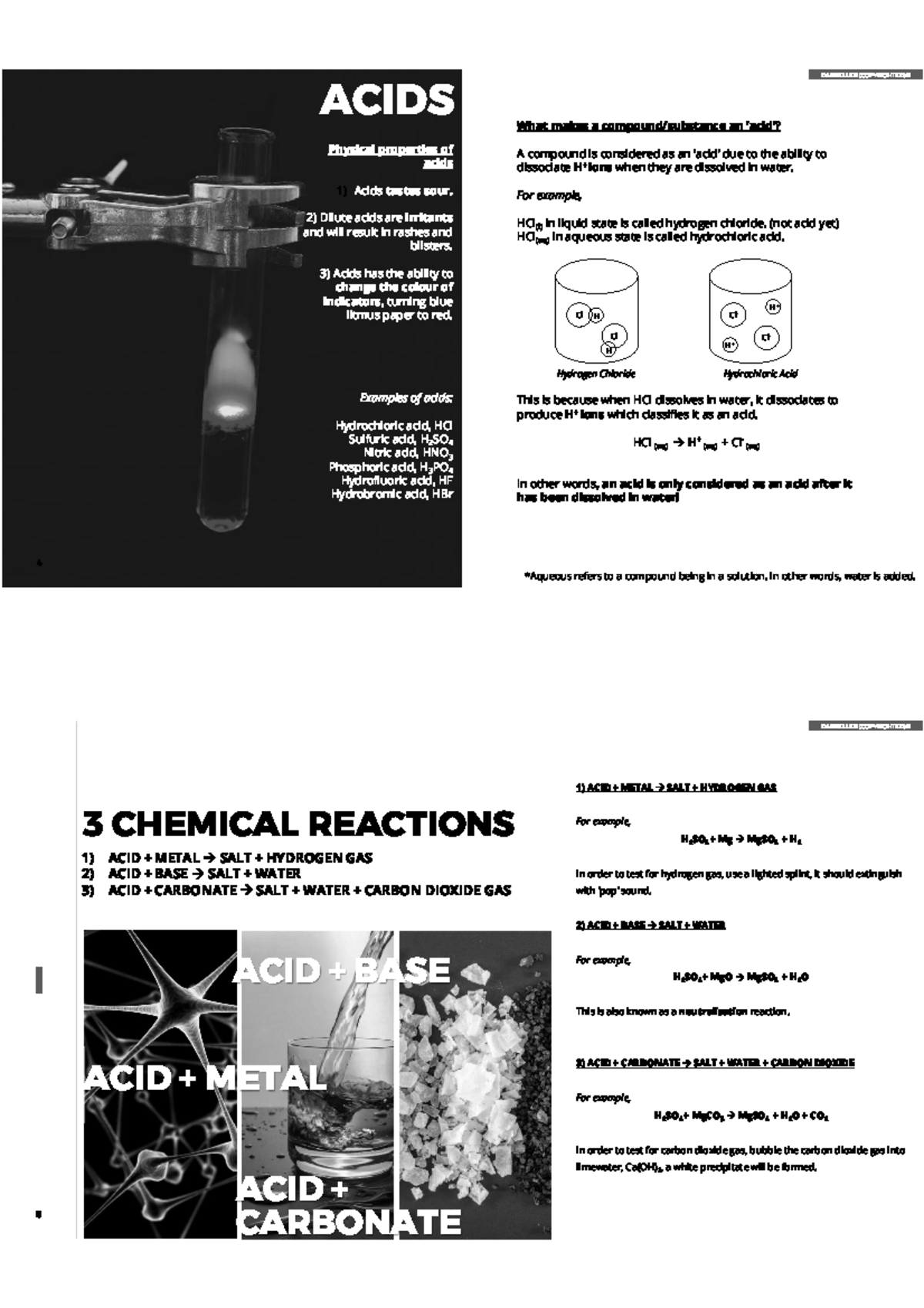 Acid Bases notes - On Acid and alkali - ####### ####### - Studocu
