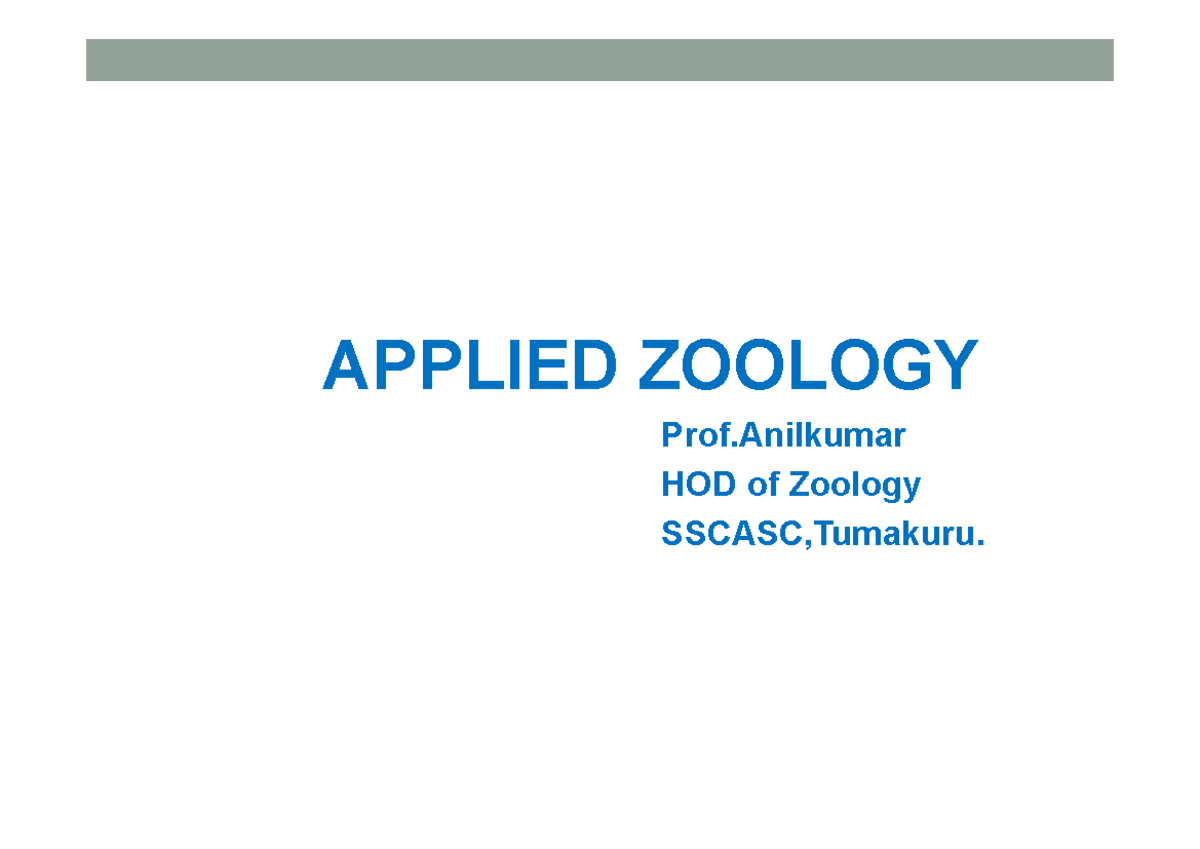 Applied-Zoology Notes for Students. - APPLIED ZOOLOGY Prof ...