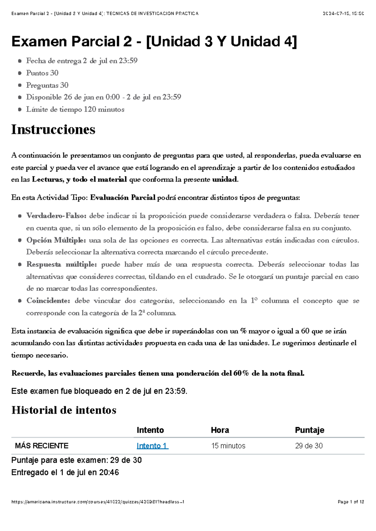 Examen Parcial 2 - [Unidad 3 Y Unidad 4]: Tecnicas DE Investigacion Practica - Examen Parcial 2 ...