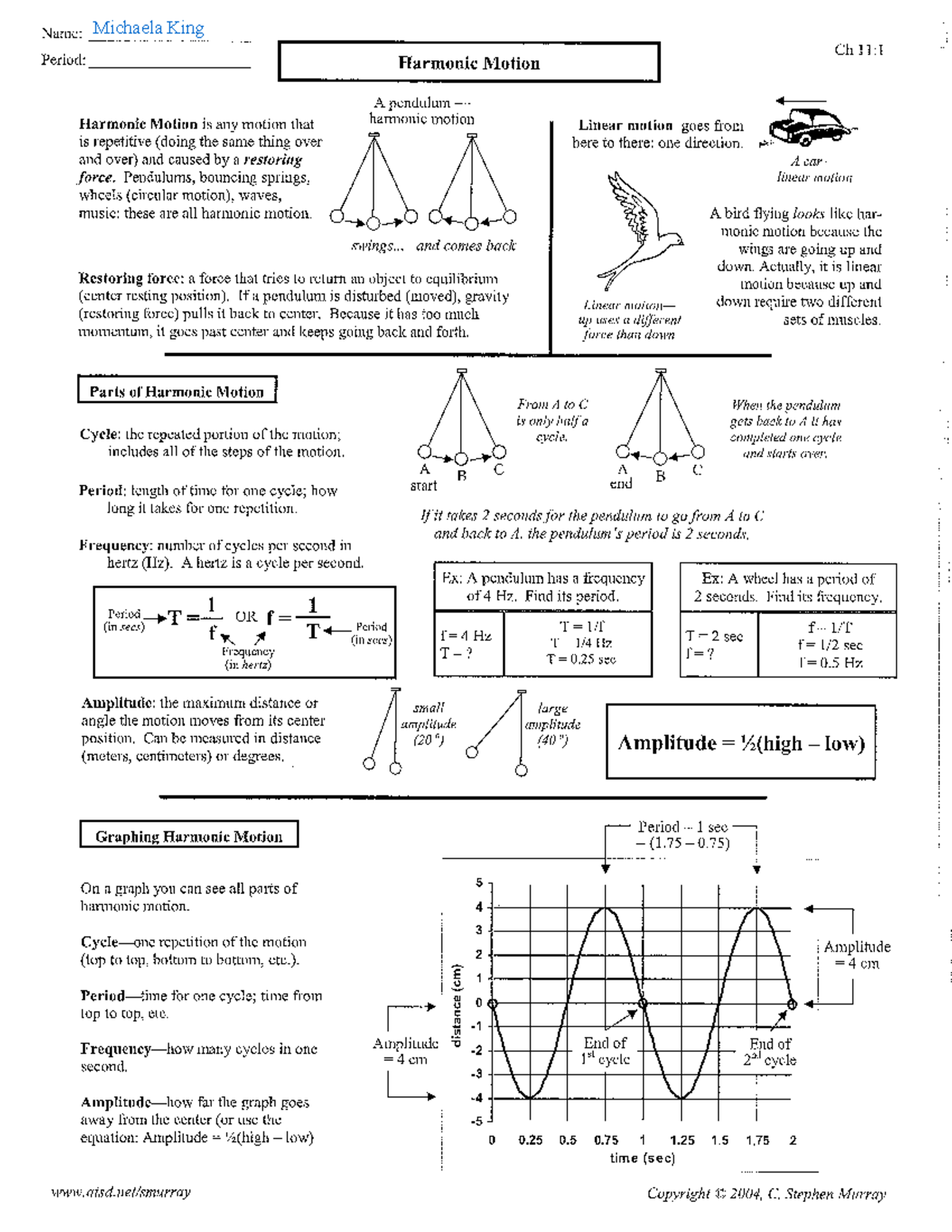 Kami Export - Michaela King - waves pogil - last assignment - ST 260 ...