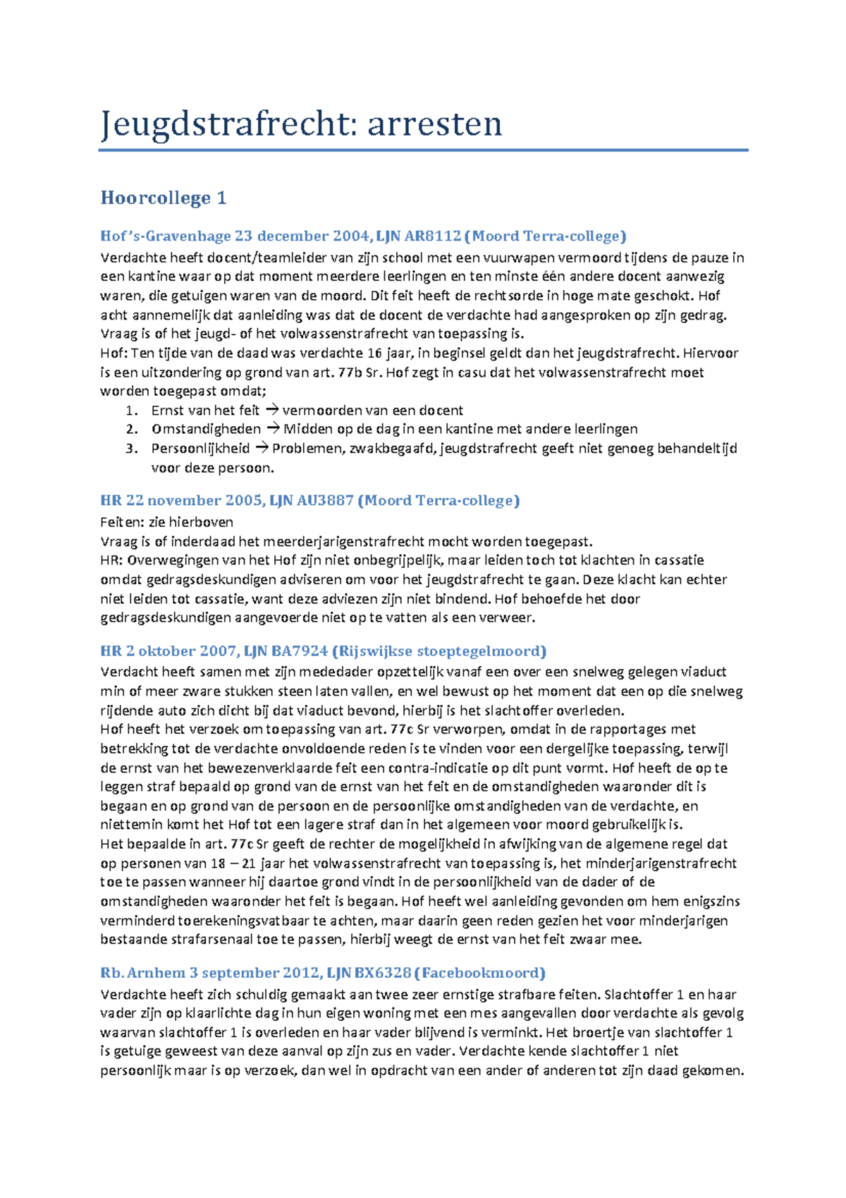 Arresten Jeugdrecht, jeugdbescherming en jeugdbeleid II ...