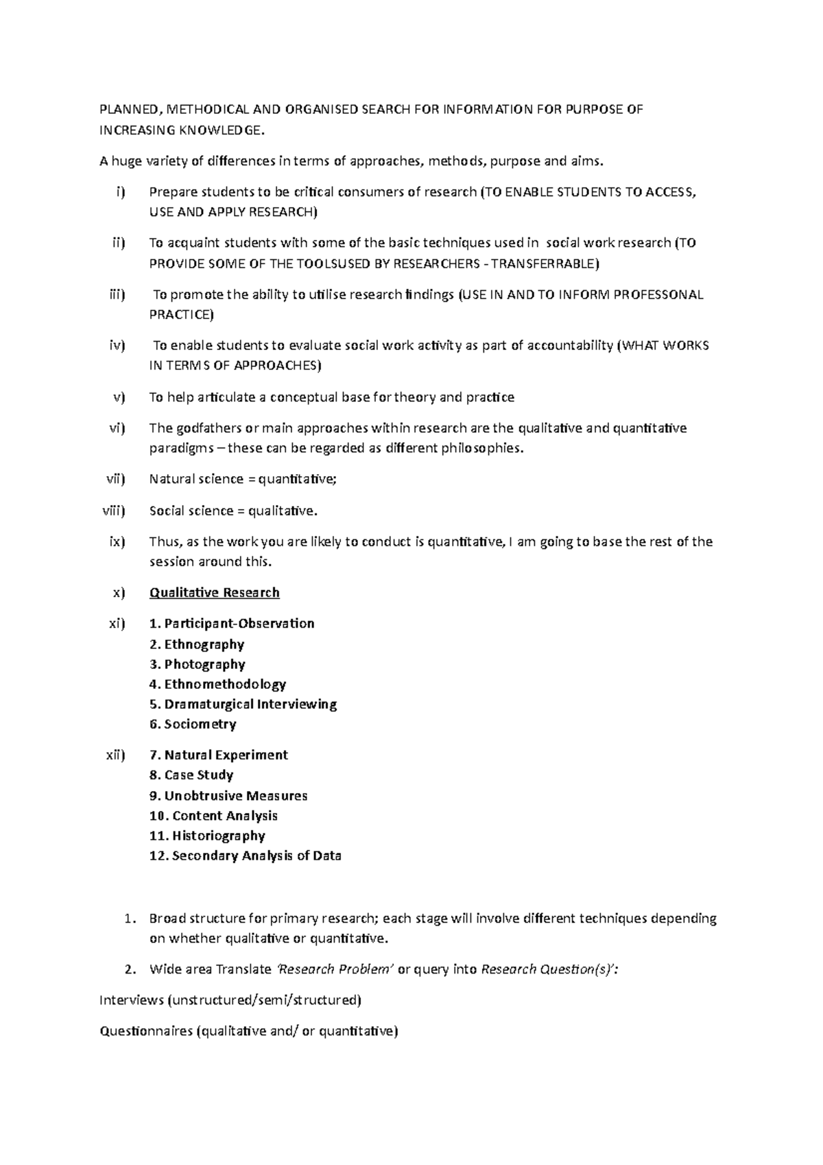 Introduction to research - PLANNED, METHODICAL AND ORGANISED SEARCH FOR ...