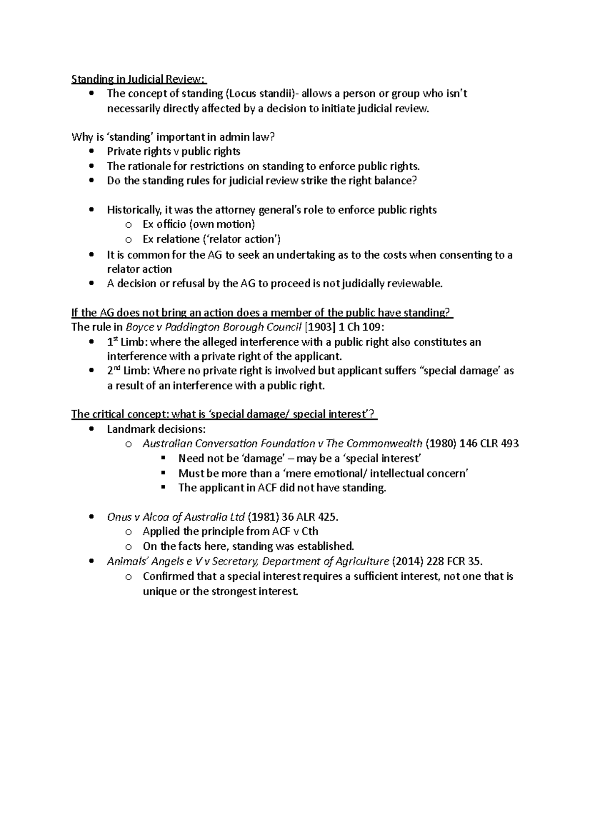 Standing in Judicial Review - Why is ‘standing’ important in admin law ...