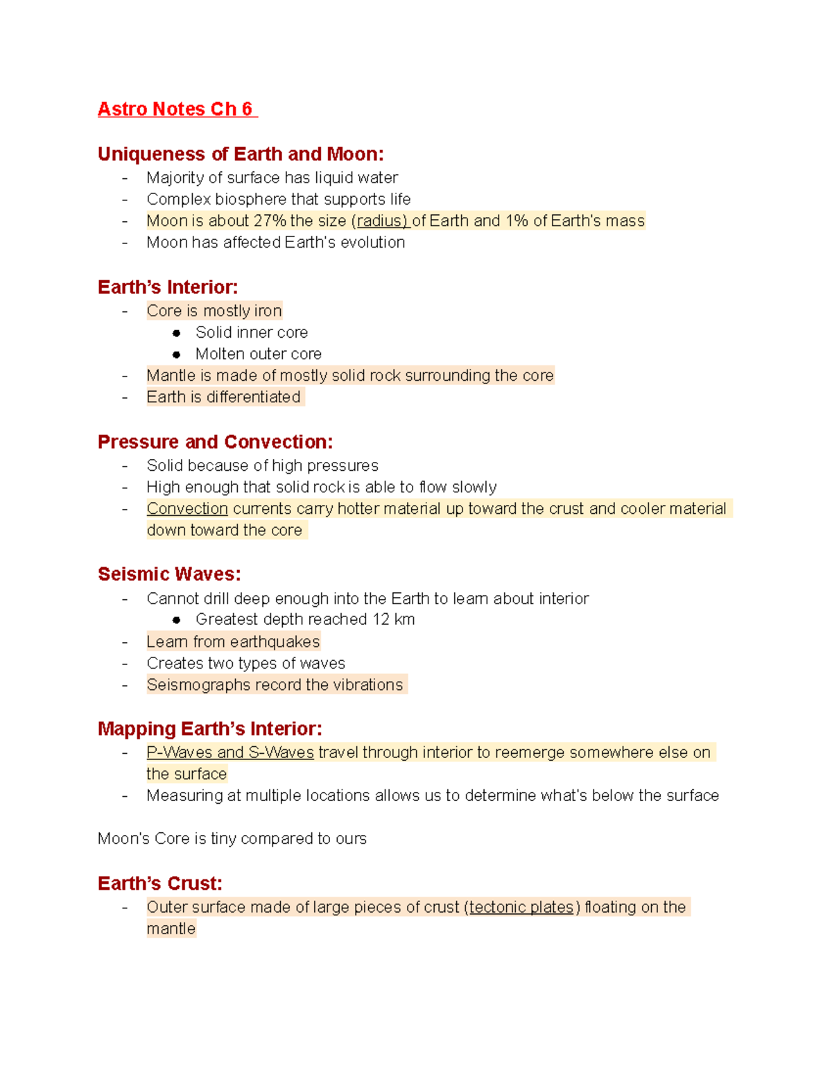Astro Notes Ch 6 - Studocu