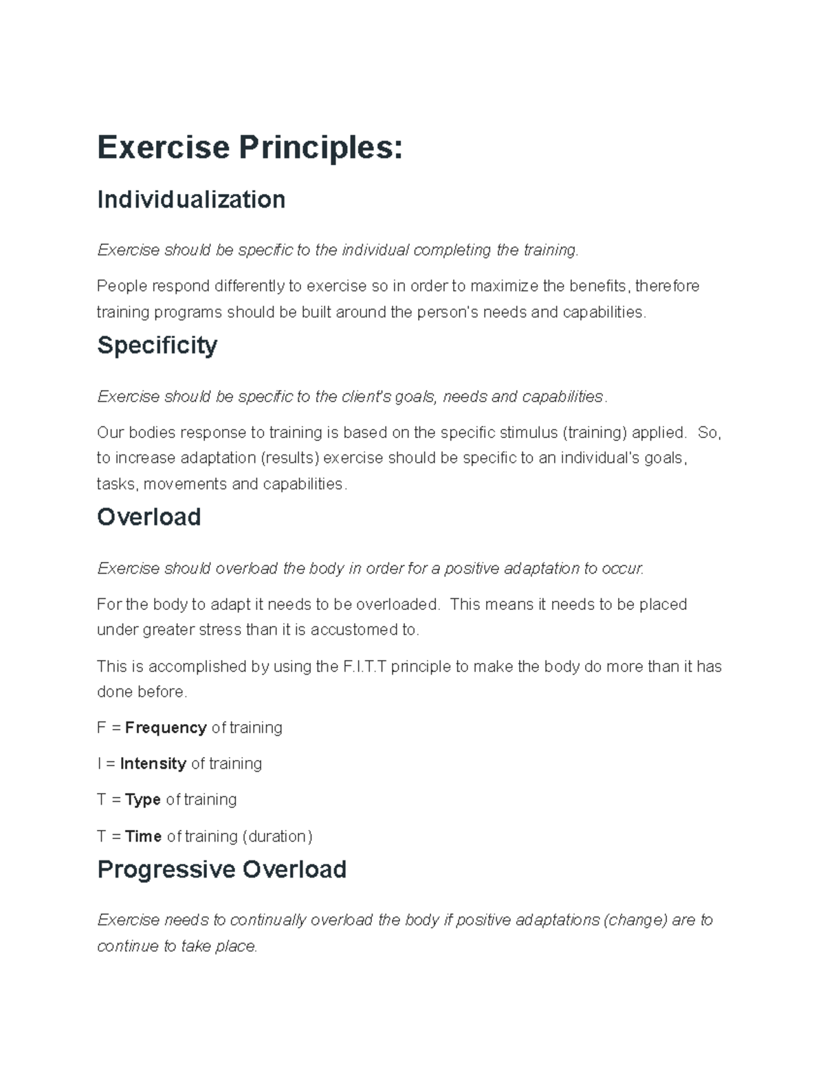 Exercise-Principles - haha apay kuma no worries about the time ...