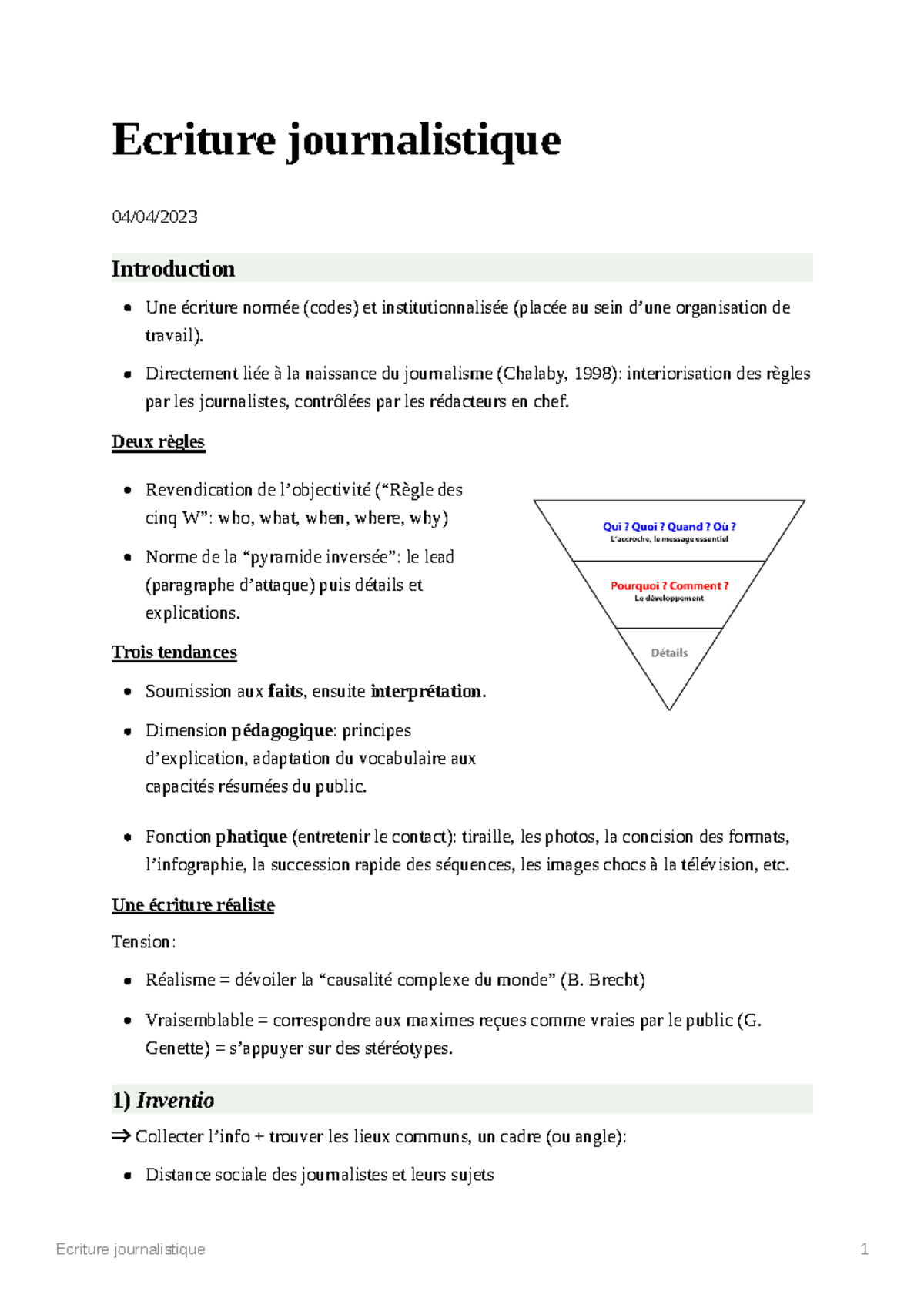 Ecriture journalistique - Directement liée à la naissance du ...