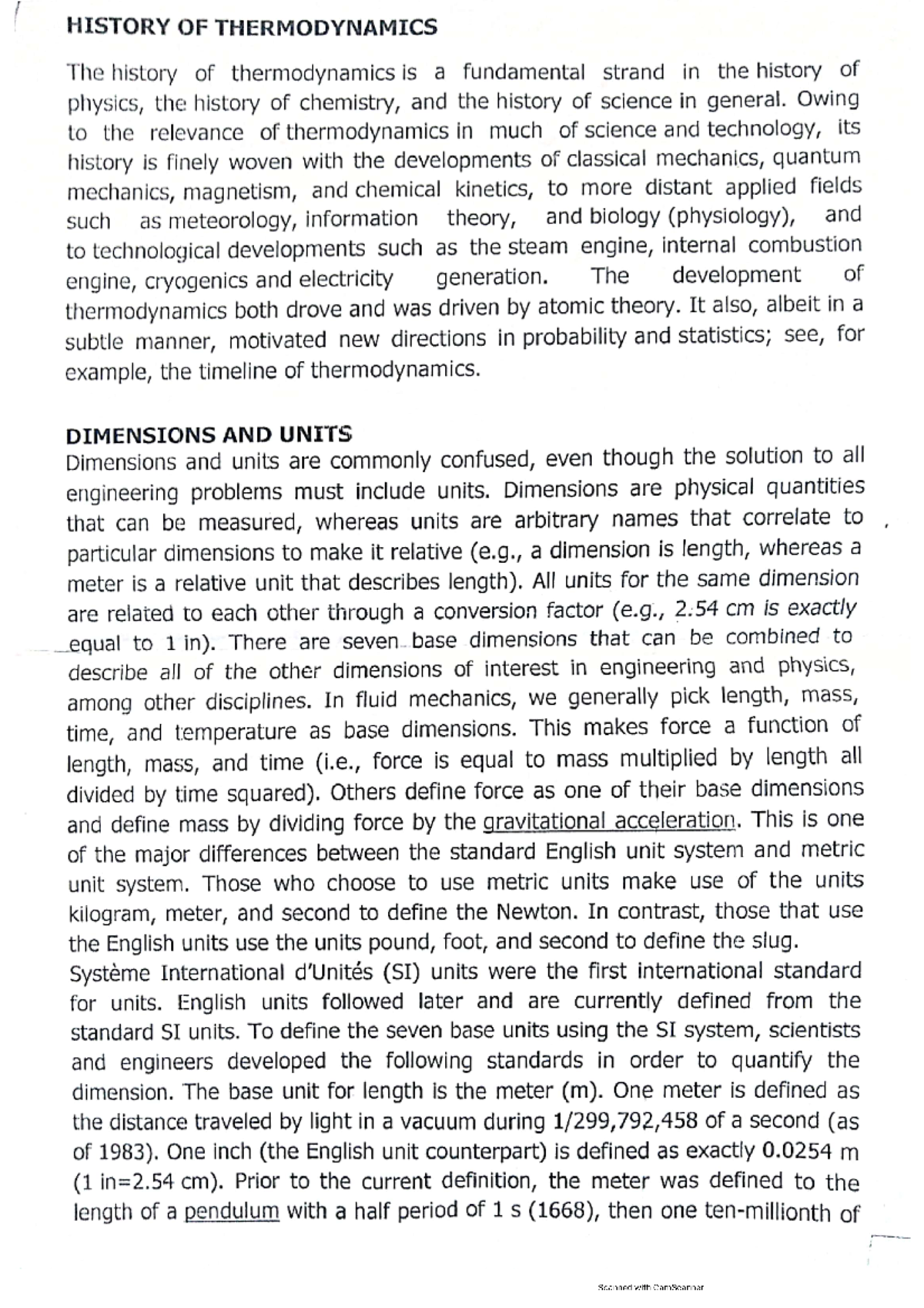 History of Thermodynamics - Owing to the relevance of thermodynamics in ...