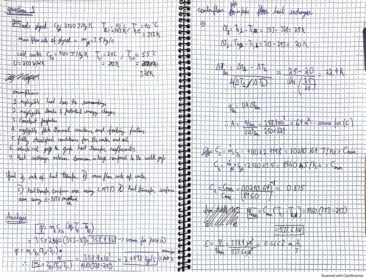 Heat transfer assignment 4 2024 question 1-4 solutions - pife question ...