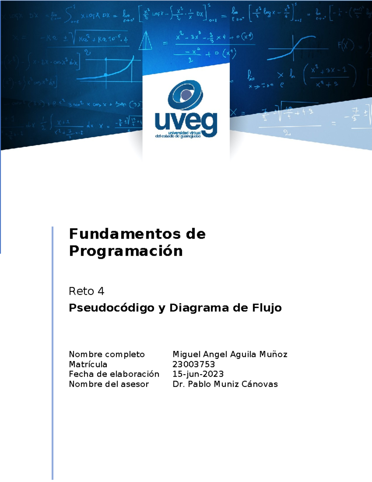 Reyes Miguel R4 U1 - Fundamentos de programación v1 - Derivadas Cálculo Reto 3 Análisis y - Studocu