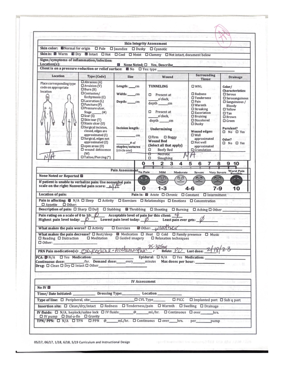 Skin Integrity Assessment - Nur 265 - Studocu
