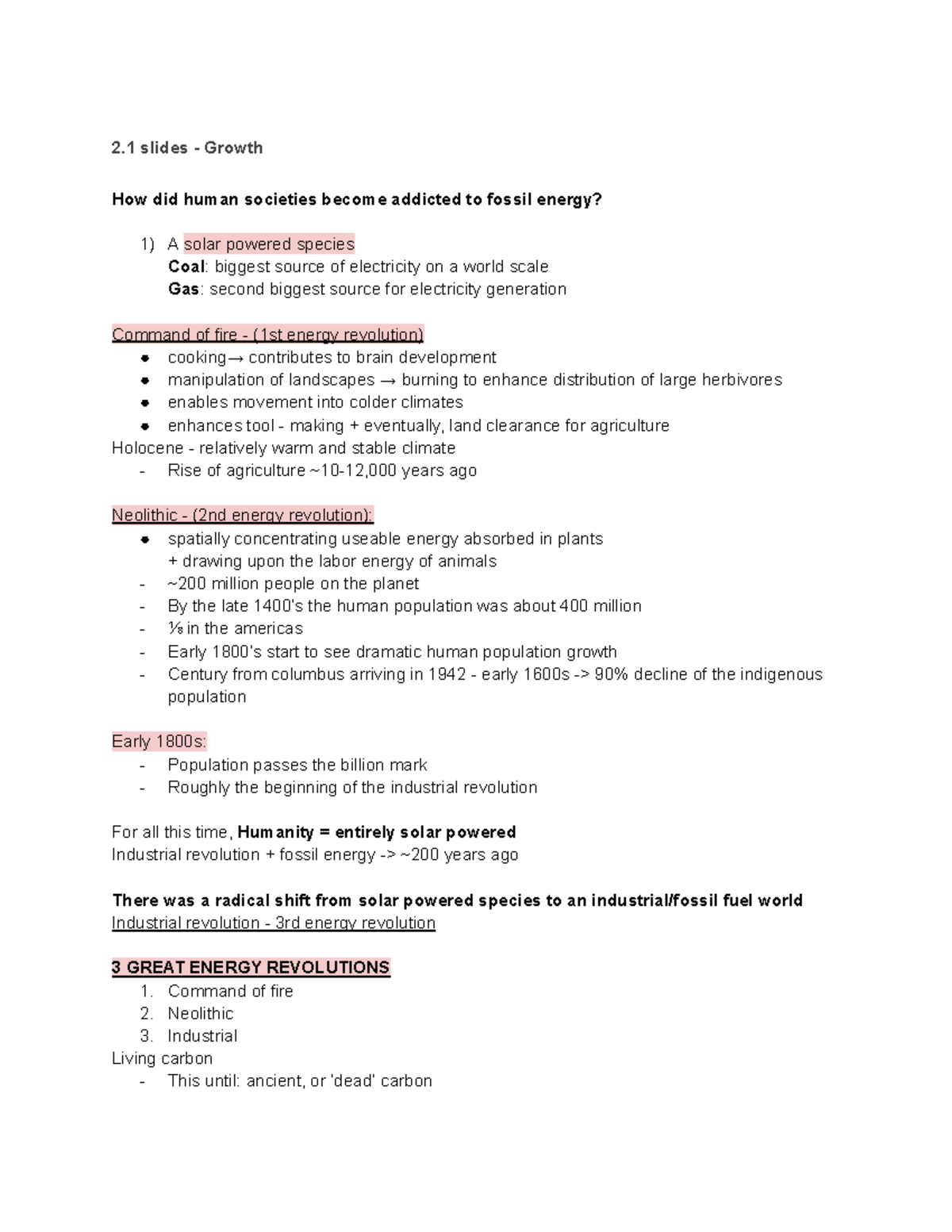 Unit 2 notes - 2 slides - Growth How did human societies become ...