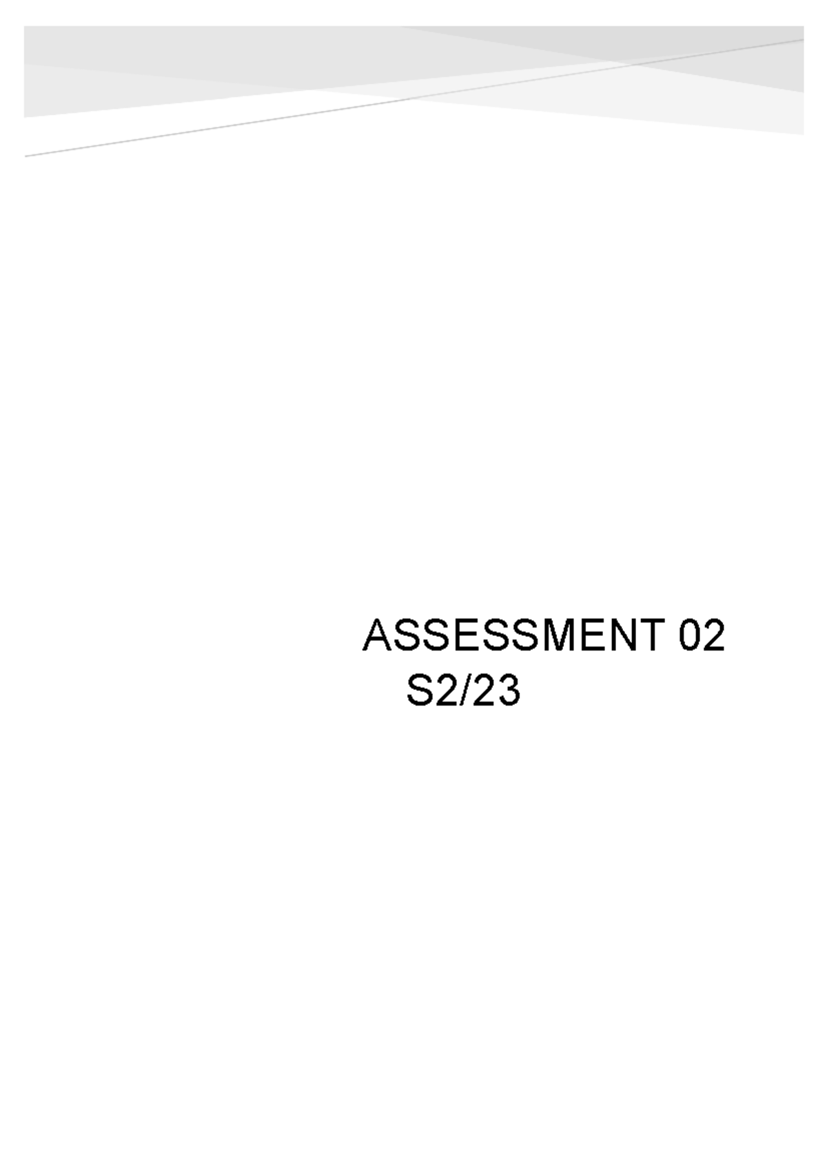 Assignment 02 S2 2023 - ASSESSMENT S 2 / CPD1501/S2/ Assignment 2 Citizenship, Public ...
