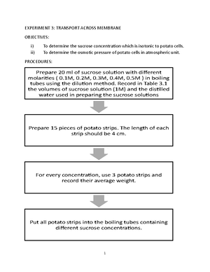 LAB Report 1 - CHEMISTRY LABORATORY REPORT EXPERIMENT 1 TITLE : NAME ...