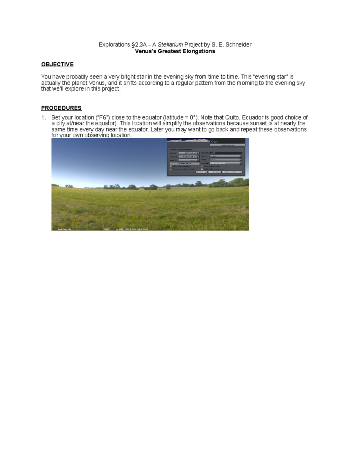Arny Explorations 9e Project 2 3A - Explorations §2 – A Stellarium ...
