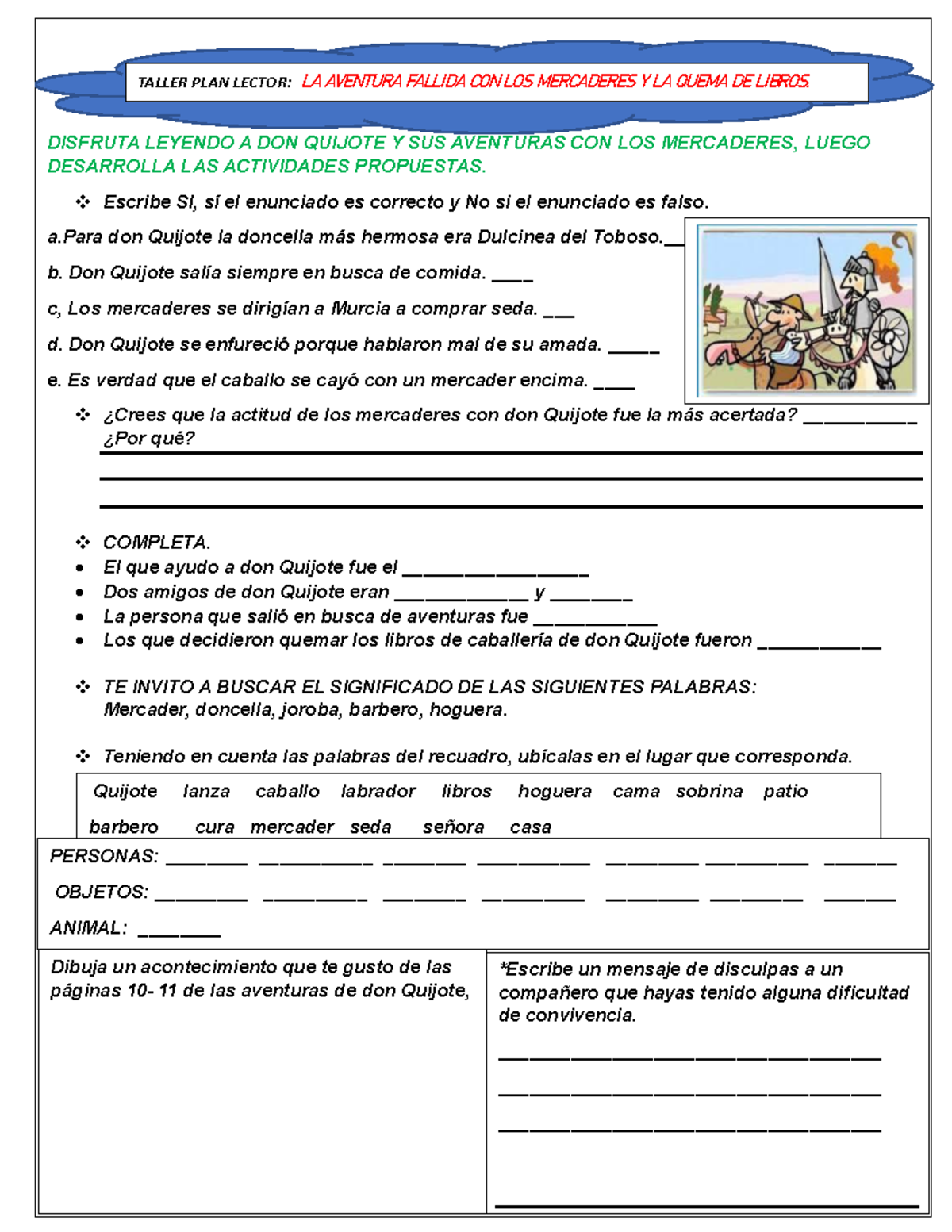 Quijote de la mancha - DISFRUTA LEYENDO A DON QUIJOTE Y SUS AVENTURAS ...